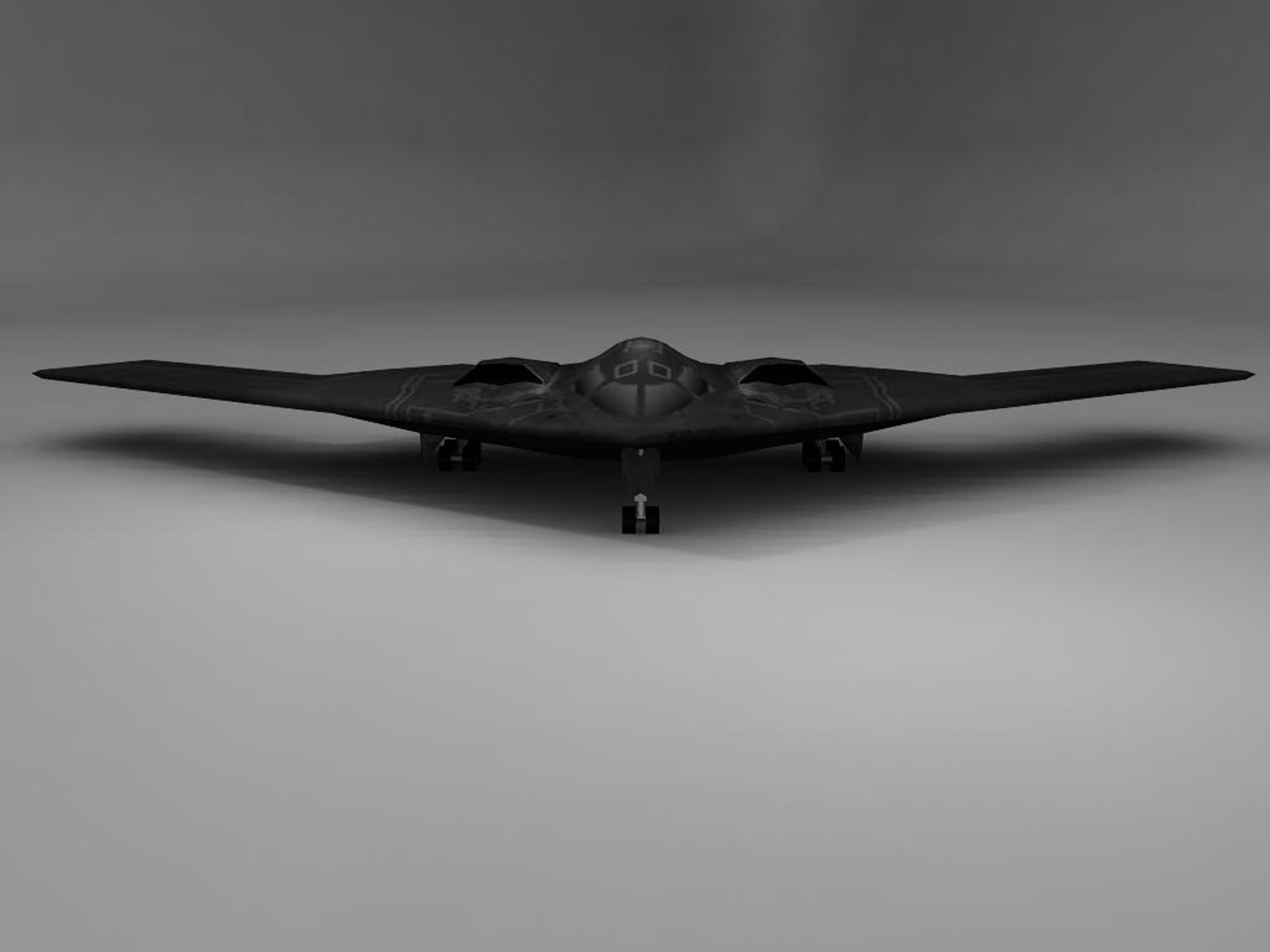 3d model low-poly b2 stealth bomber