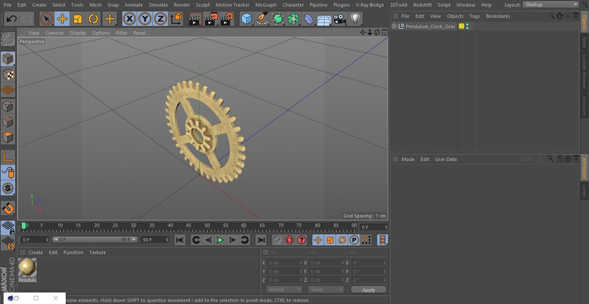 3D Pendulum Clock Gear model - TurboSquid 2163460