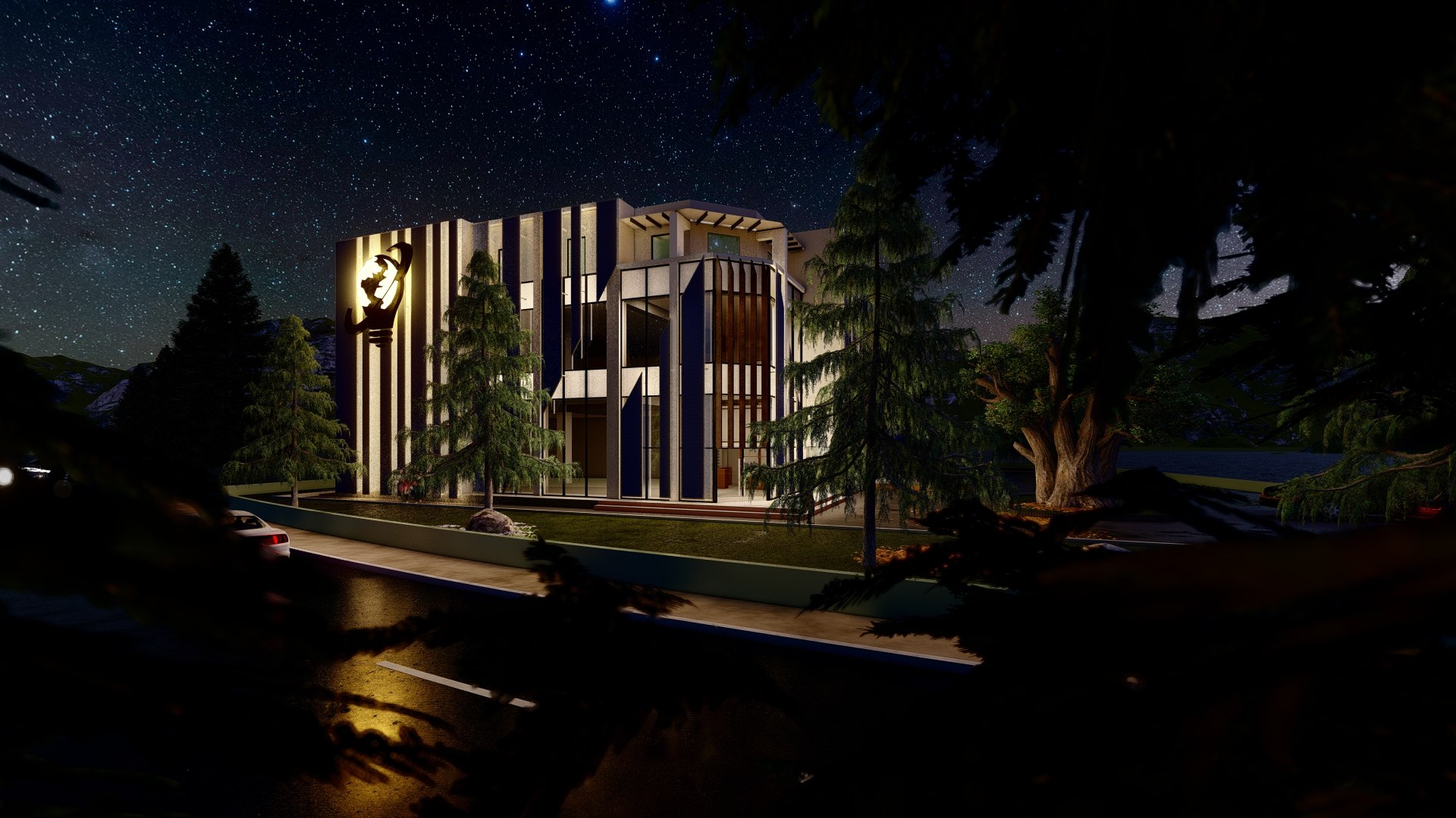 UntitledModern Building Environment High Quality Renders 3D Model ...