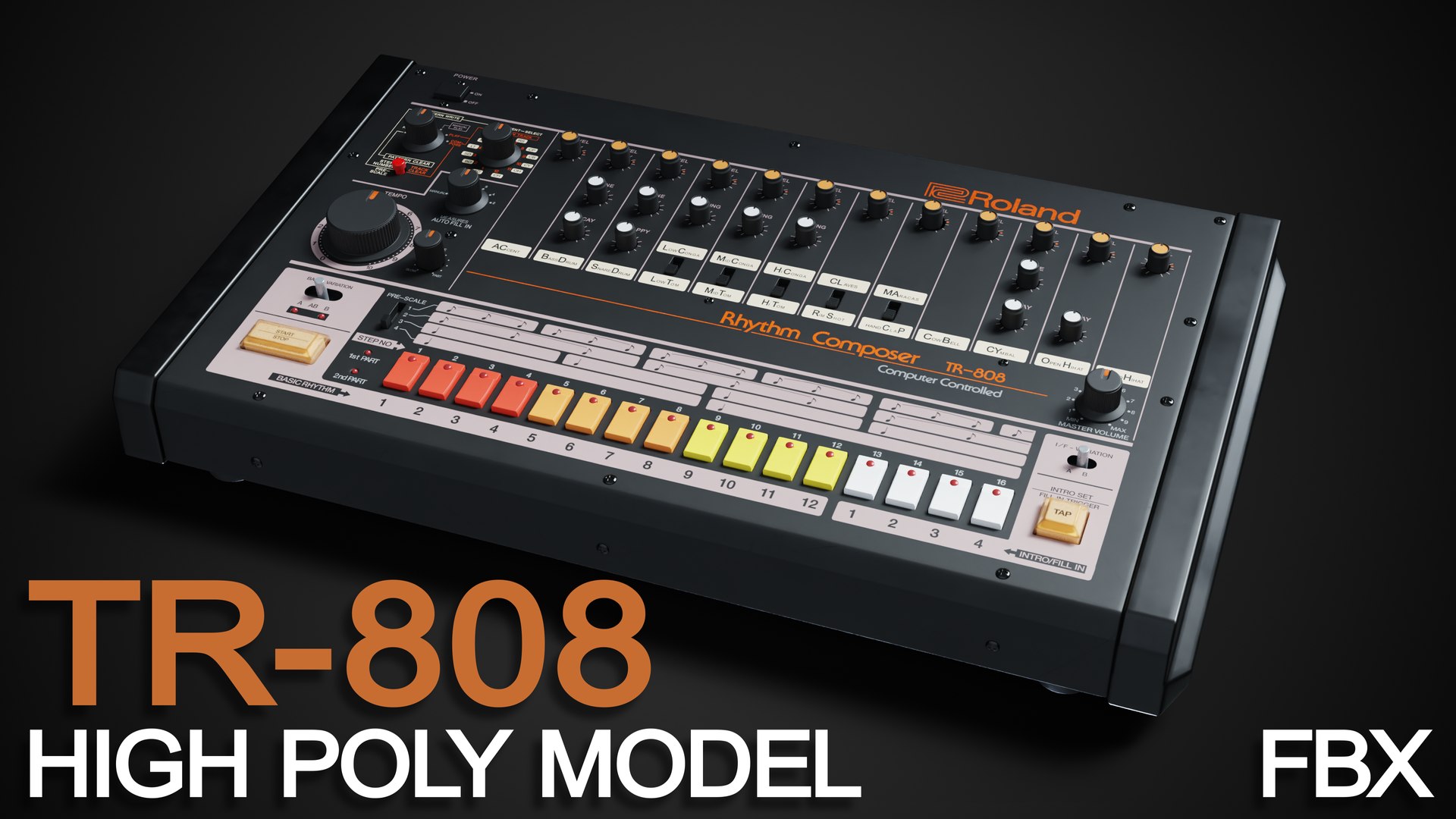 TR-808 High Poly Model Model - TurboSquid 2165859