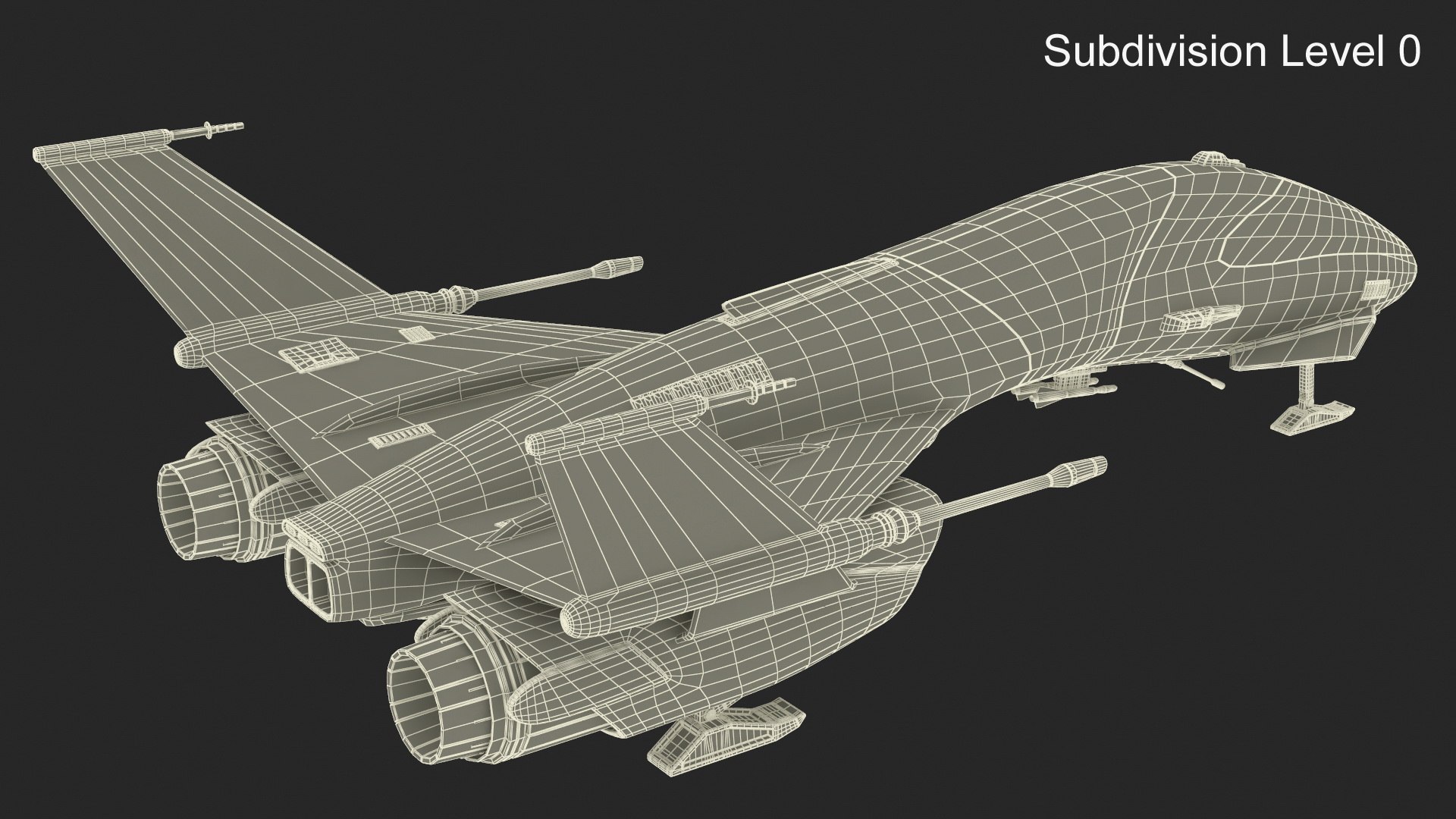 Black Futuristic Fighter Spaceship Rigged 3D Model - TurboSquid 2348776