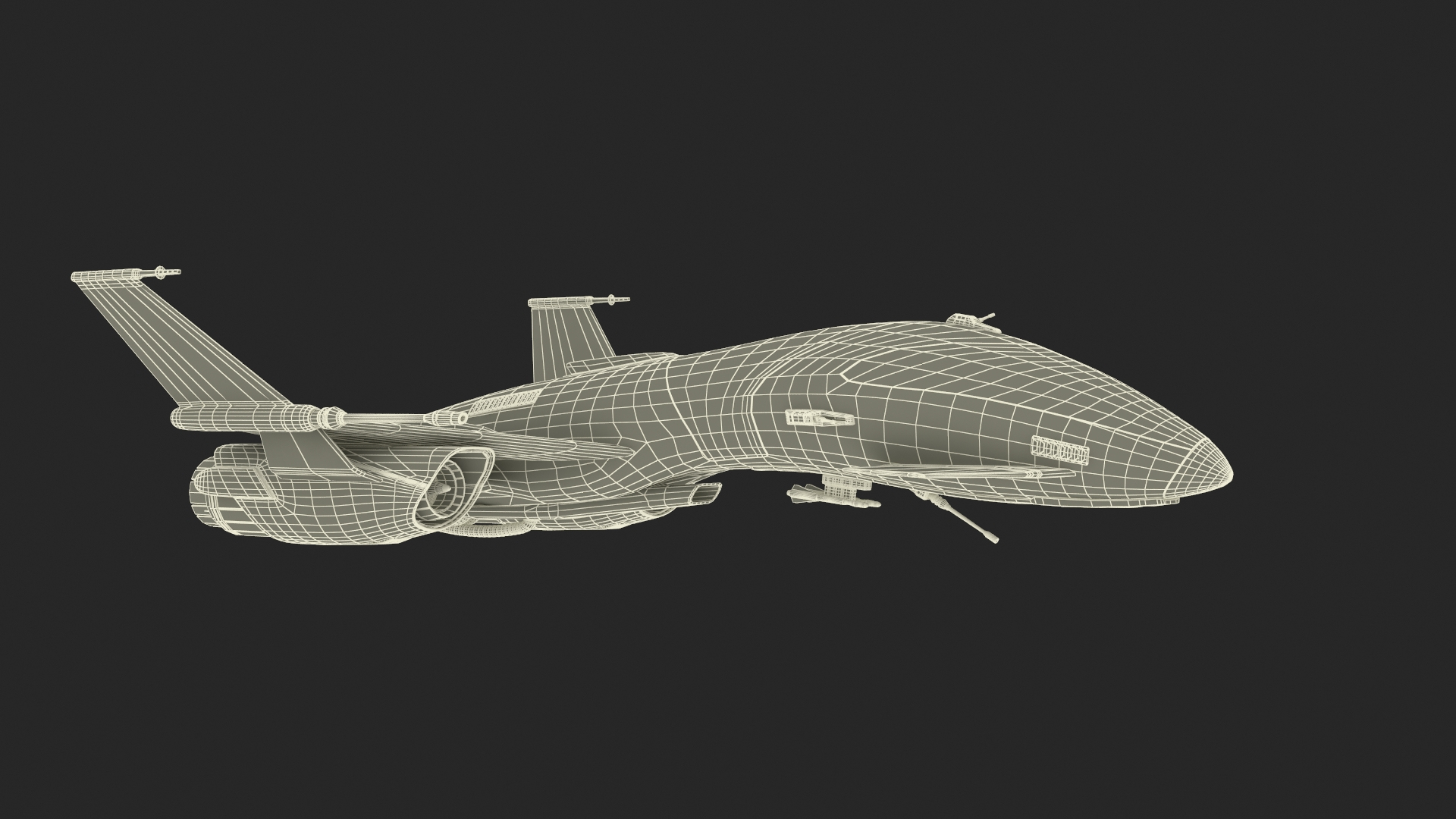 Black Futuristic Fighter Spaceship Rigged 3D Model - TurboSquid 2348776