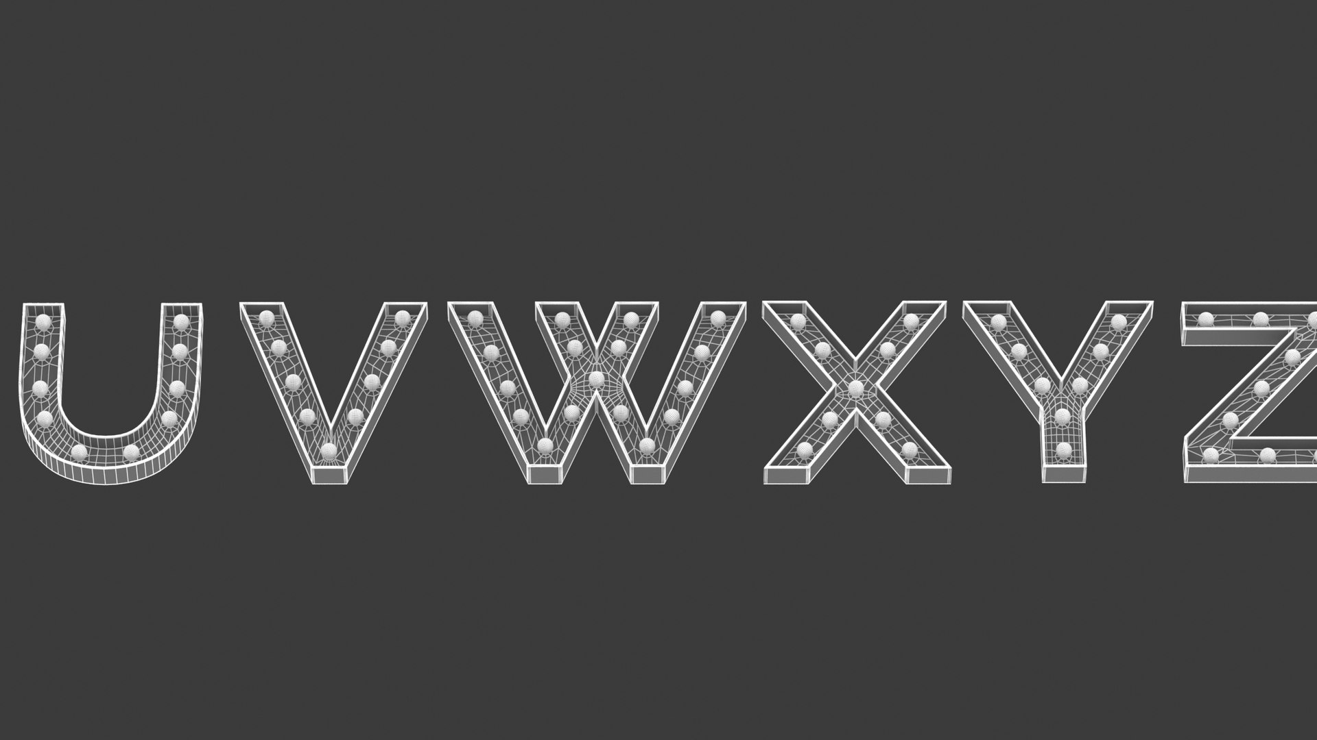 3D Alphabet Light Bulbs U-Z - TurboSquid 2157640