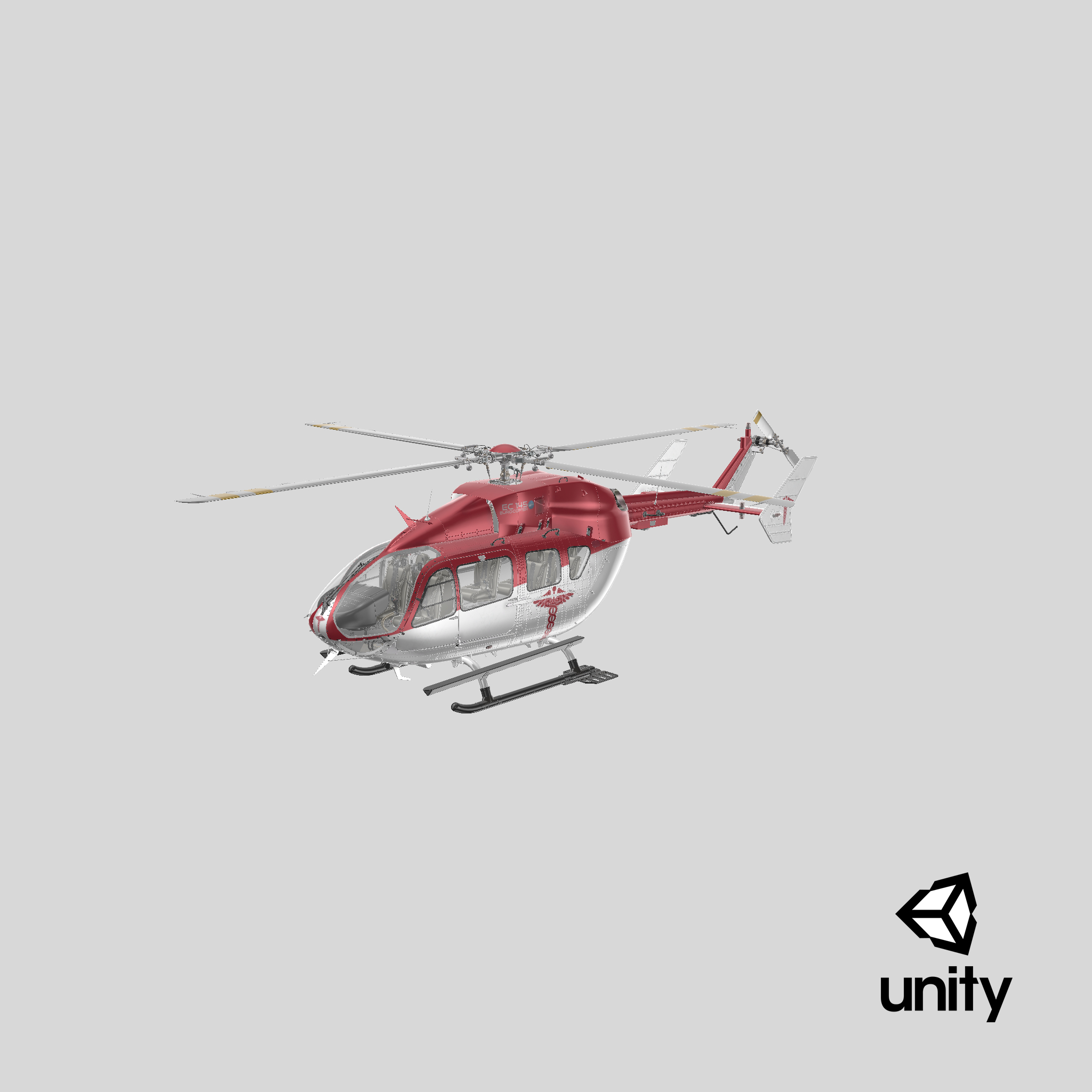 Eurocopter ec145 medical helicopter interior 3D model - TurboSquid 1197639