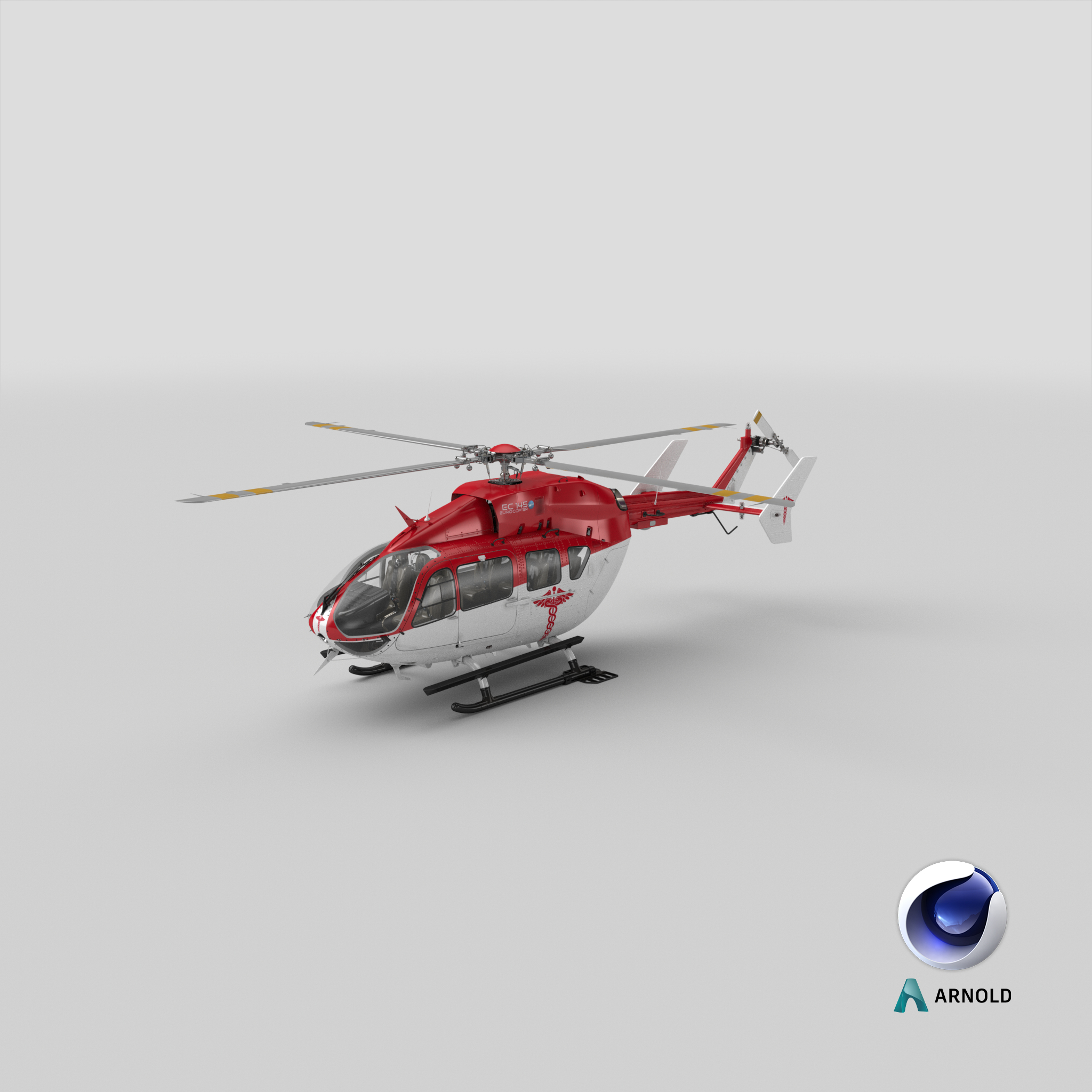 Eurocopter ec145 medical helicopter interior 3D model - TurboSquid 1197639