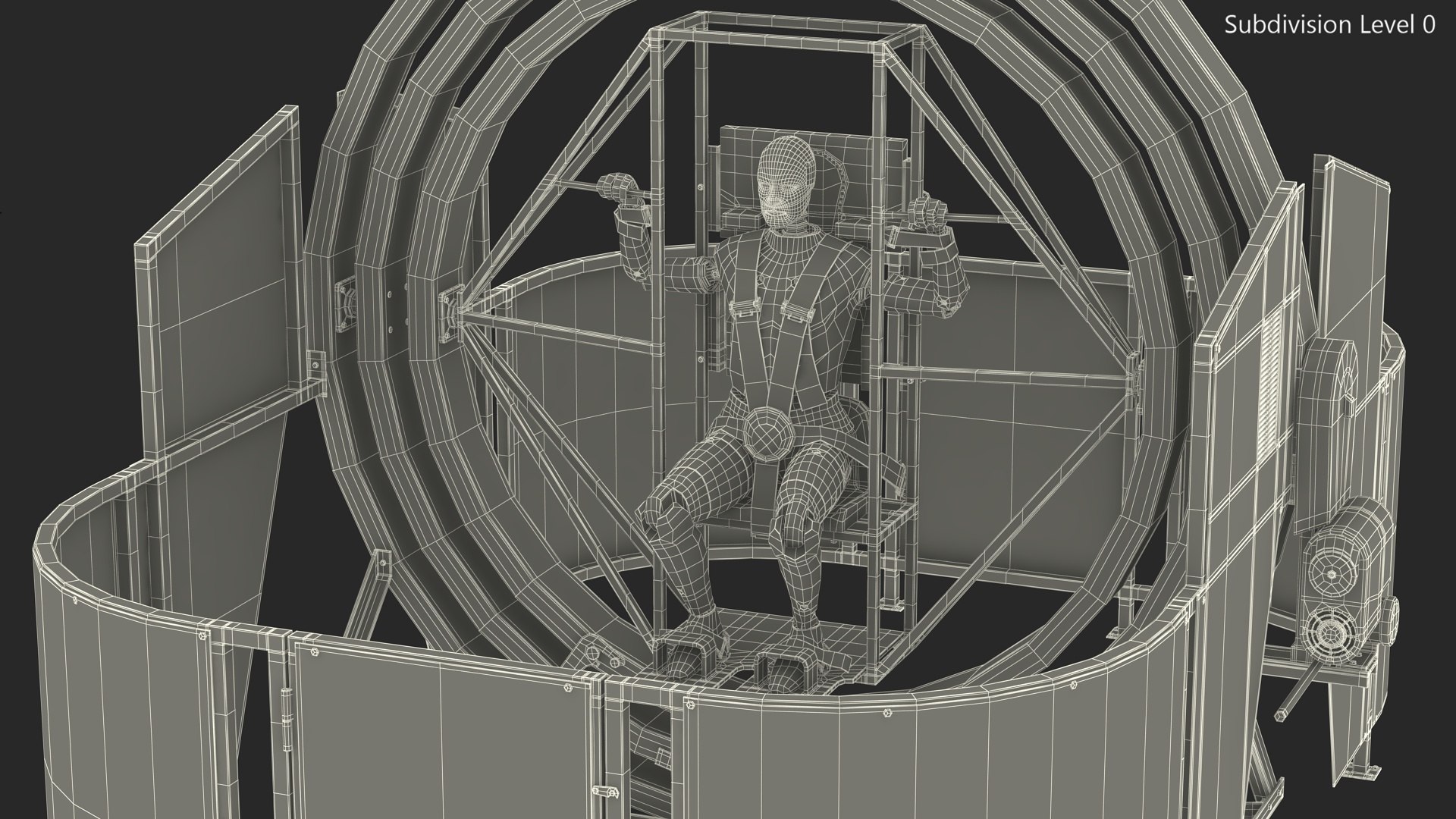 3D Astronaut Training Device with Mannequin - TurboSquid 2136809