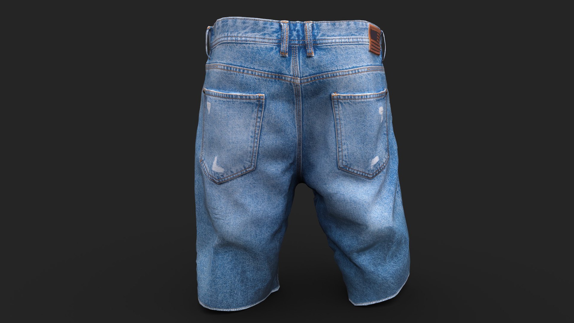Ripped Denim Shorts - Streetwear Fashion 3D Model - TurboSquid 1976328