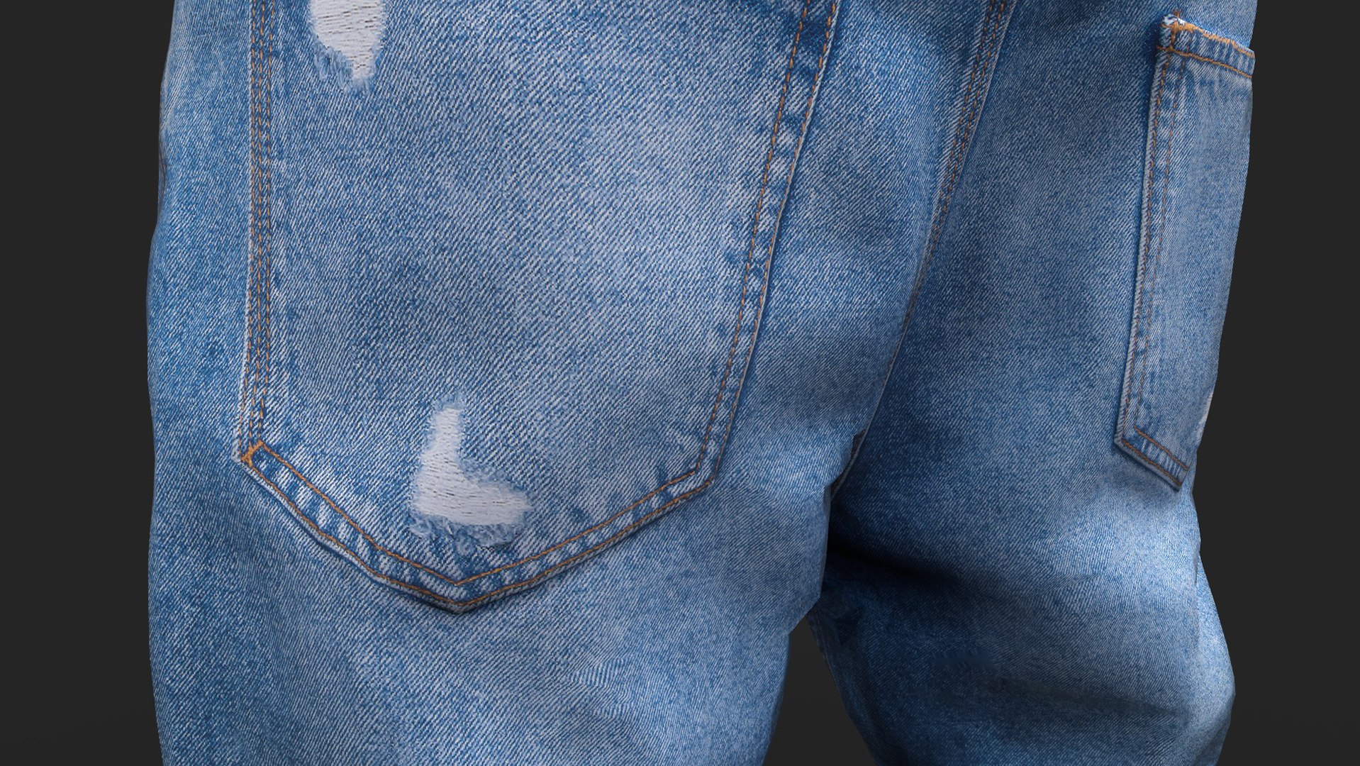 Ripped Denim Shorts - Streetwear Fashion 3D Model - TurboSquid 1976328