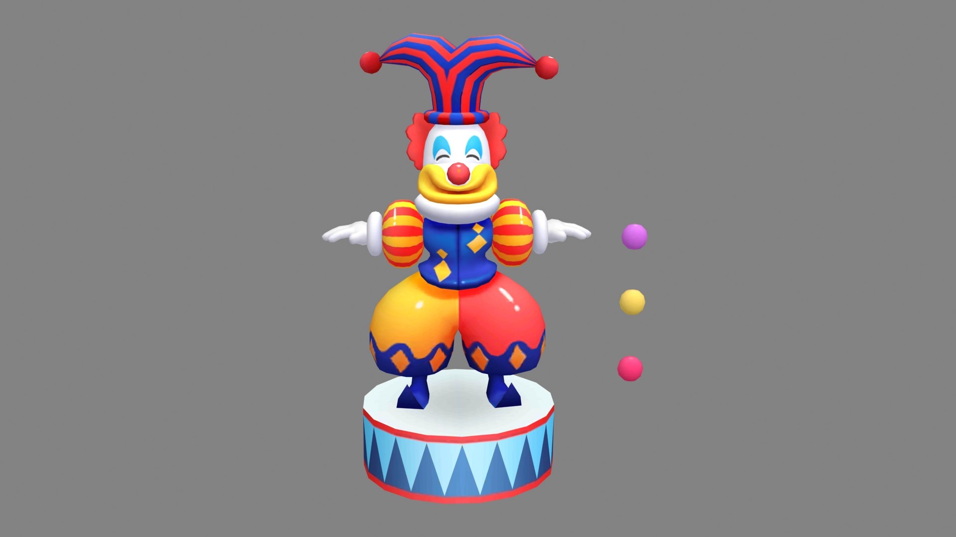 Cartoon Amusement Park Clown Show - Clown Model - TurboSquid 1961558