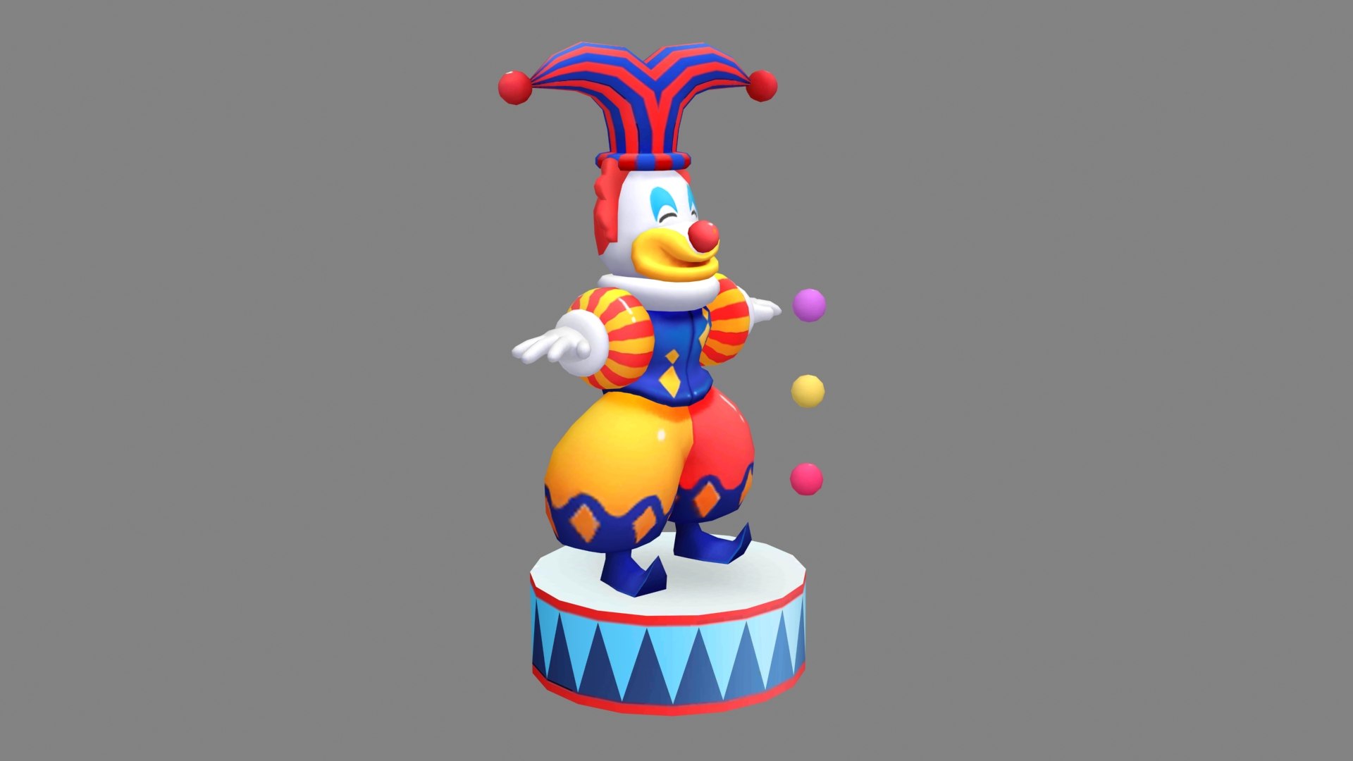 Cartoon Amusement Park Clown Show - Clown Model - TurboSquid 1961558