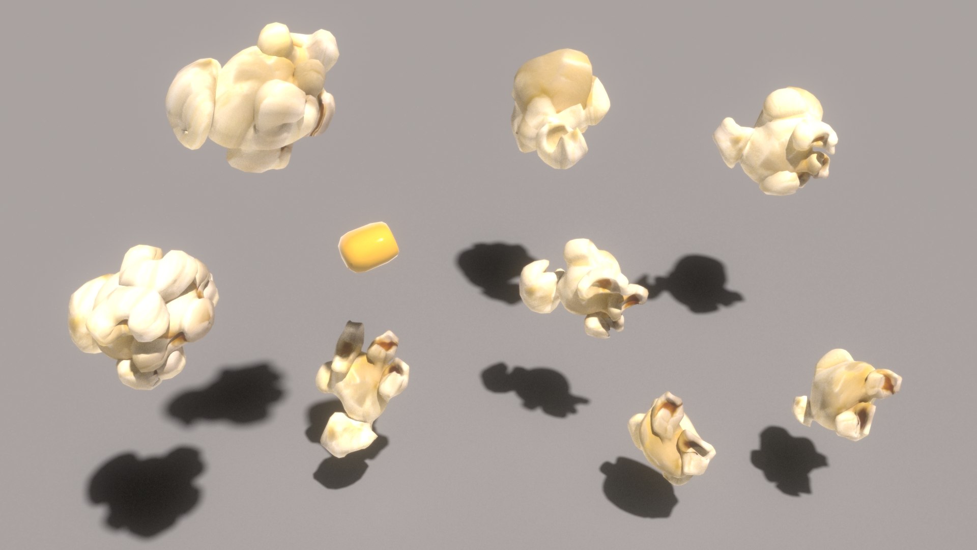 3D Corn Popcorn Model - TurboSquid 1302530