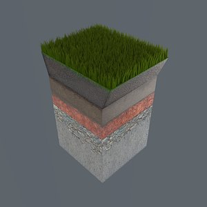 3D layered soil - TurboSquid 1484121