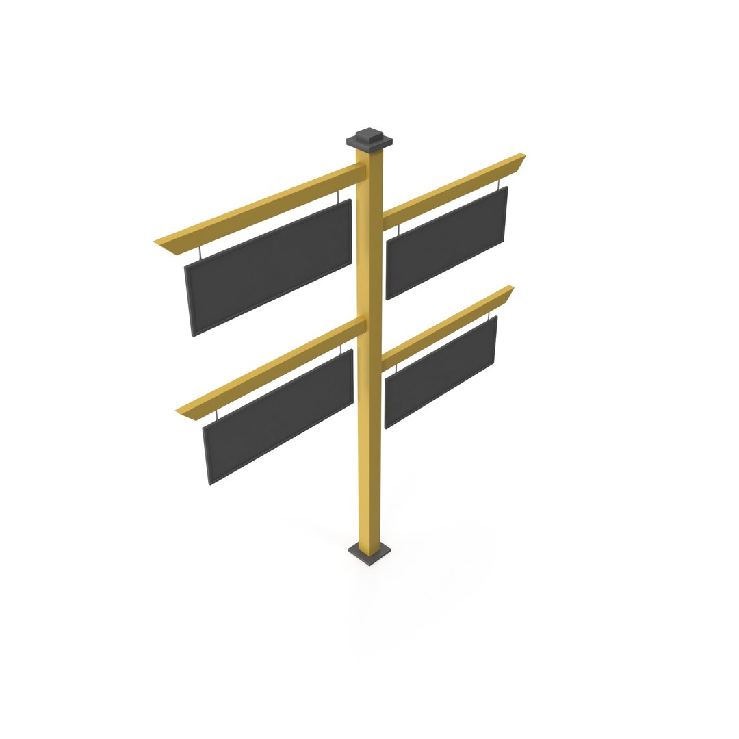 3D Metal-legged Multi-directional Directional Sign With Arms ...