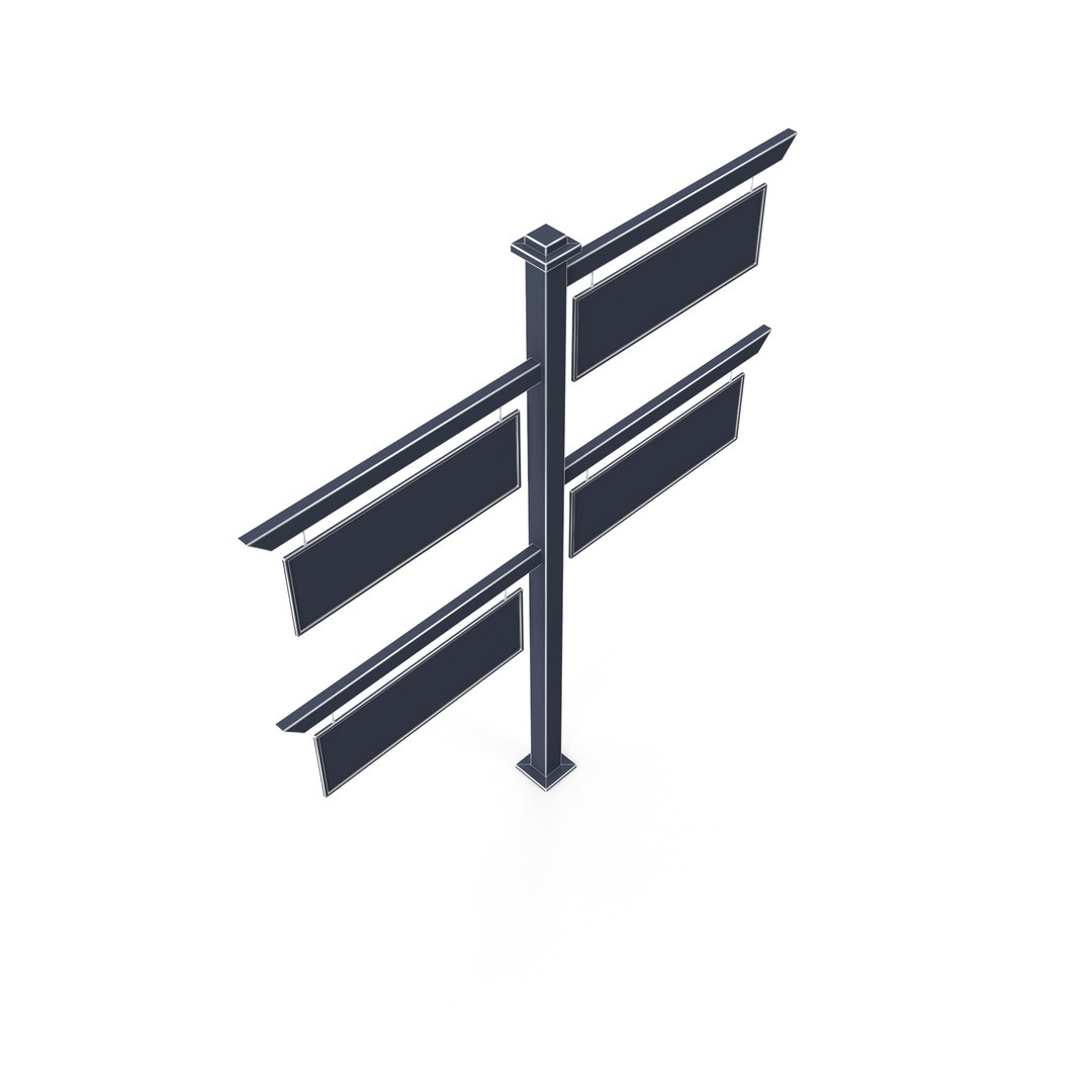 3D Metal-legged Multi-directional Directional Sign With Arms ...