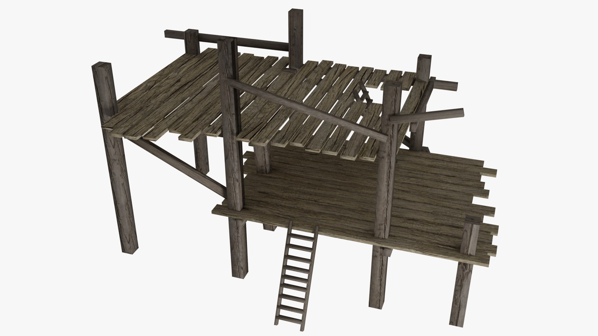 3D Wooden Scaffolding N 3 Model - TurboSquid 2294298