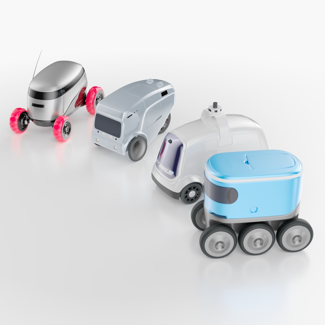 Delivery Robots Pack 4-in-1 Model - TurboSquid 1756451