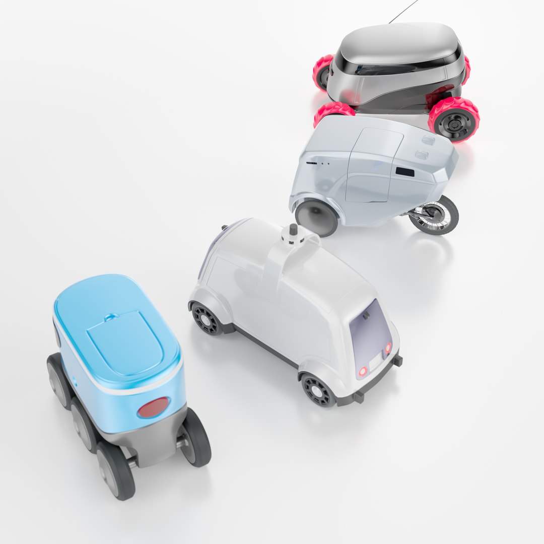 Delivery Robots Pack 4-in-1 Model - TurboSquid 1756451