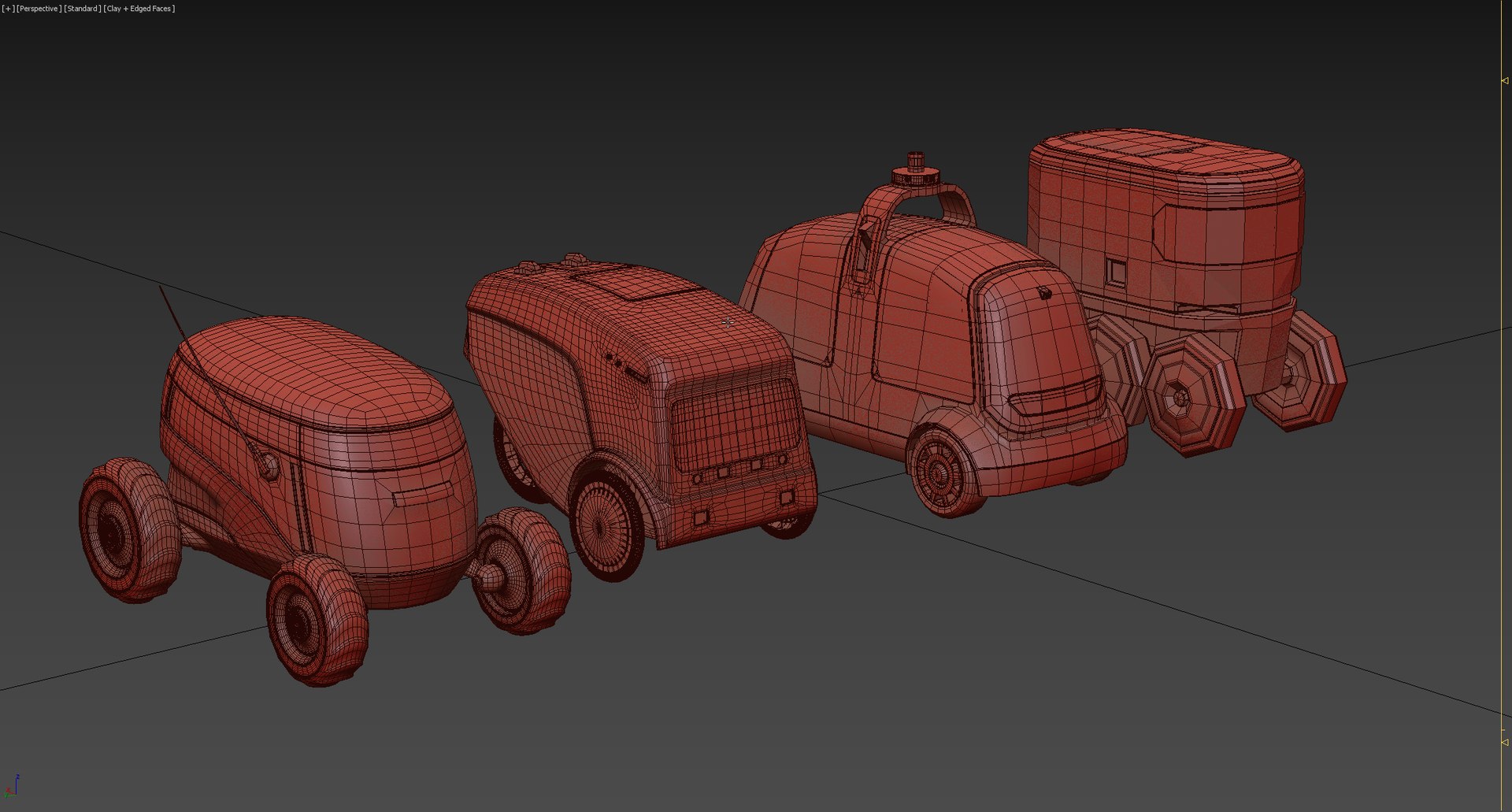 Delivery Robots Pack 4-in-1 Model - TurboSquid 1756451