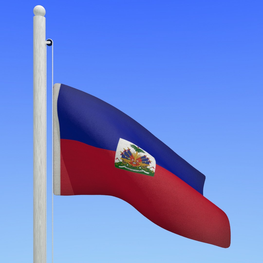 3d Model Flag Haiti - Loop