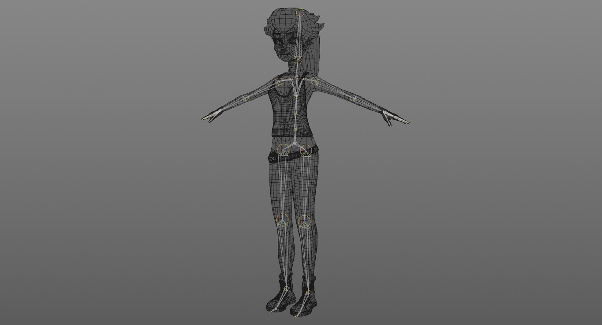 Cartoon Female 3d Model