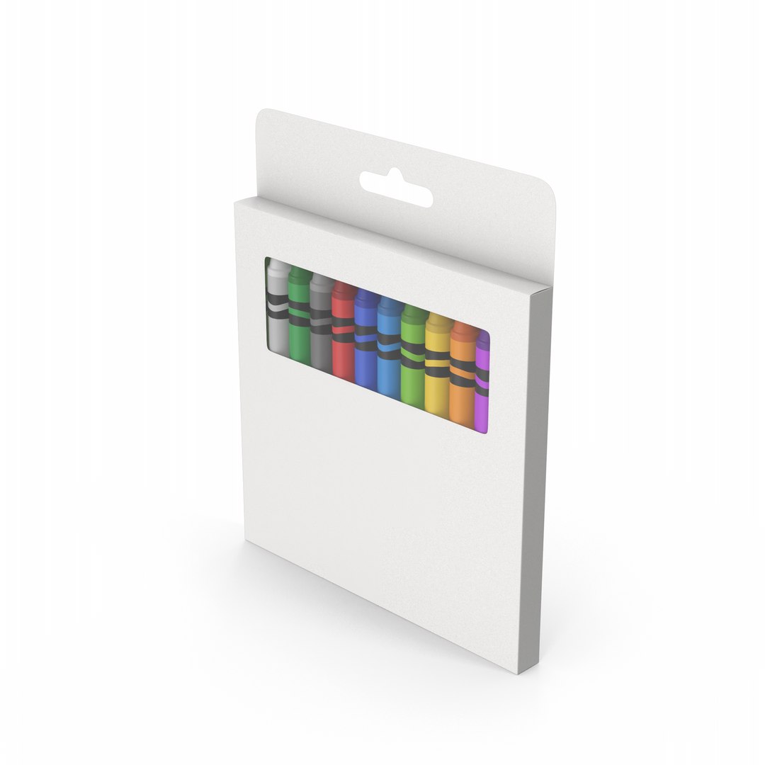 Crayons Box 3D Model - TurboSquid 2178354