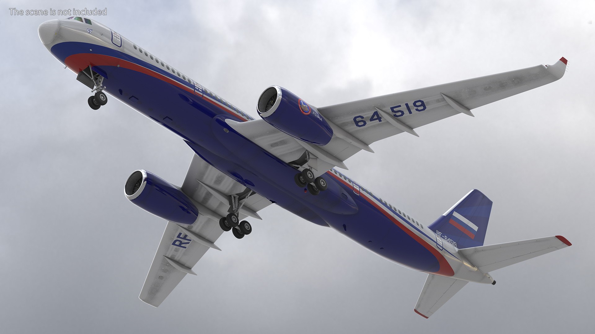 3D Tupolev Tu-214 Jet Airliner - TurboSquid 1951599