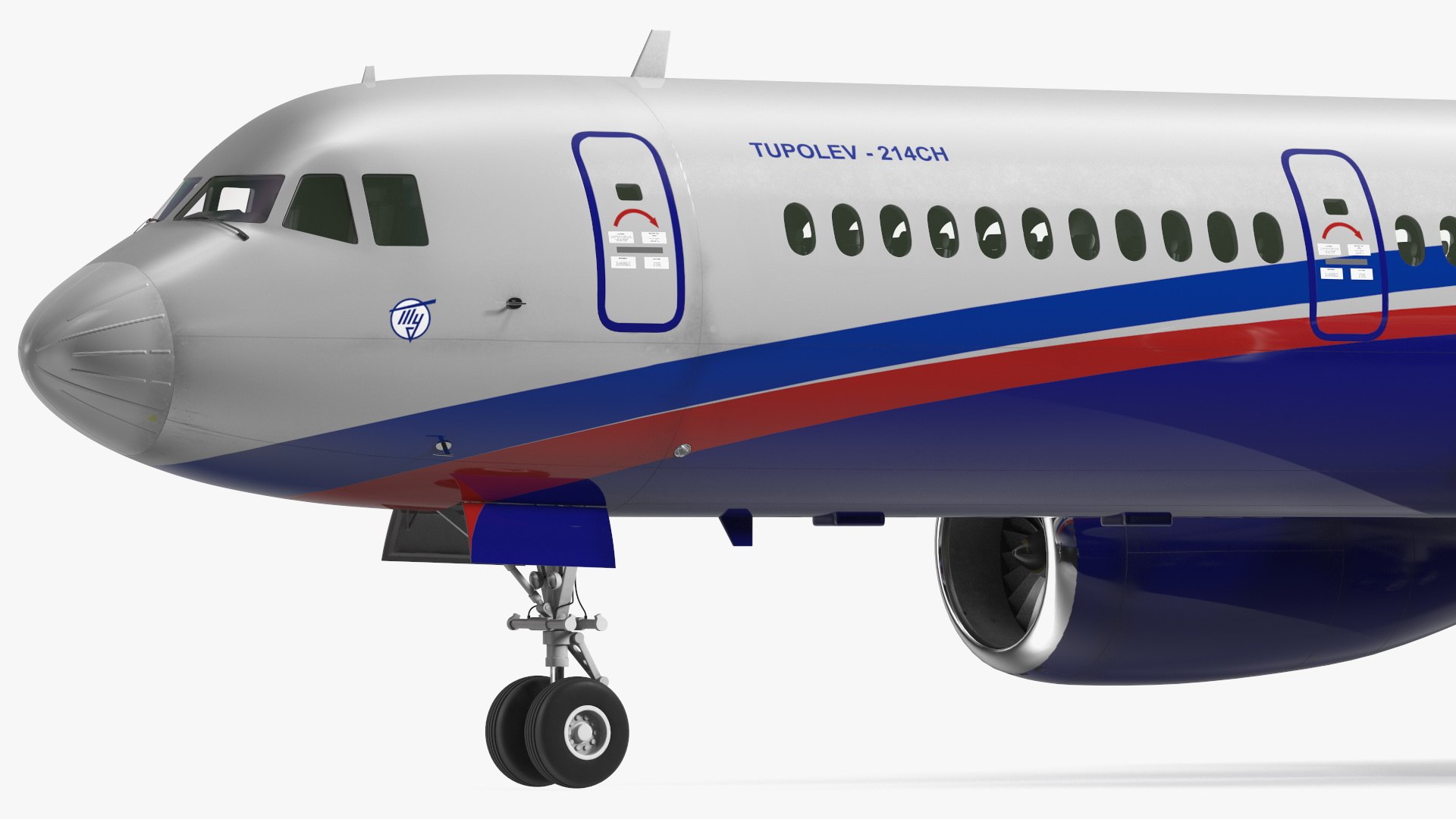 3D Tupolev Tu-214 Jet Airliner - TurboSquid 1951599