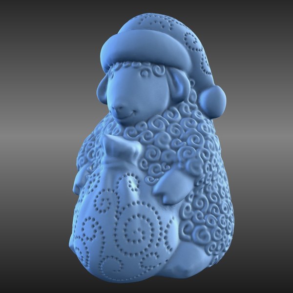 blender sheep new year character