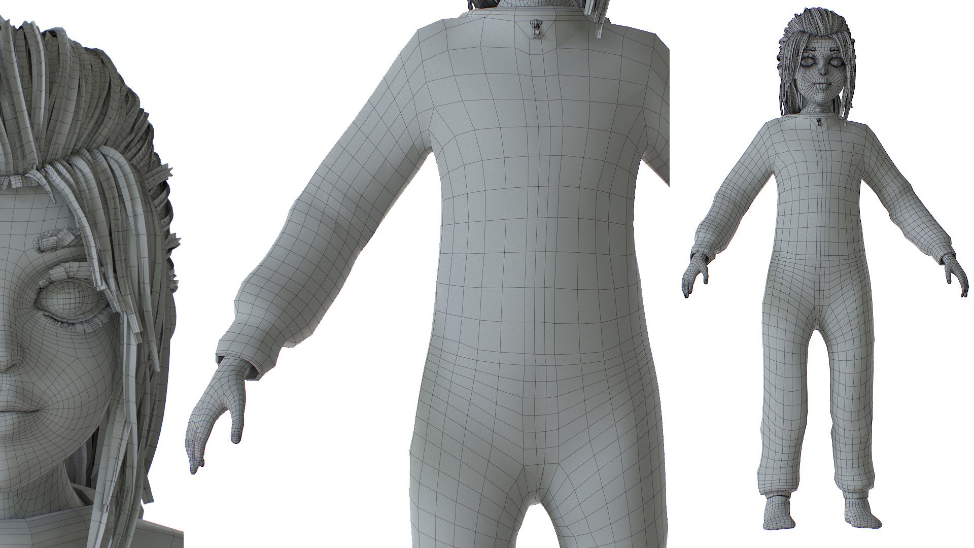 Cartoon Girl - Sleep 3D Model - TurboSquid 1939860