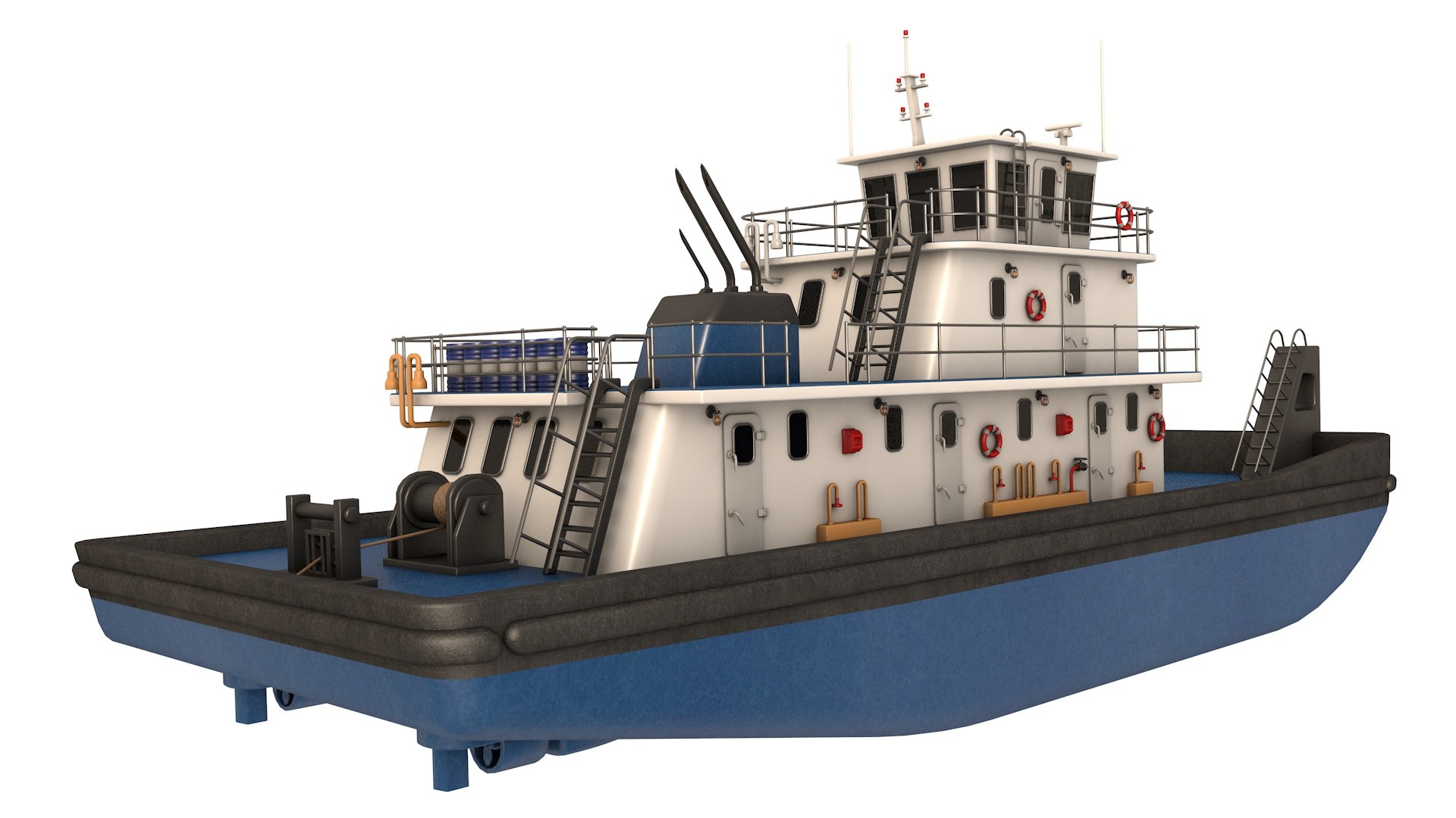 Push Boat Ship 3D - TurboSquid 2006530