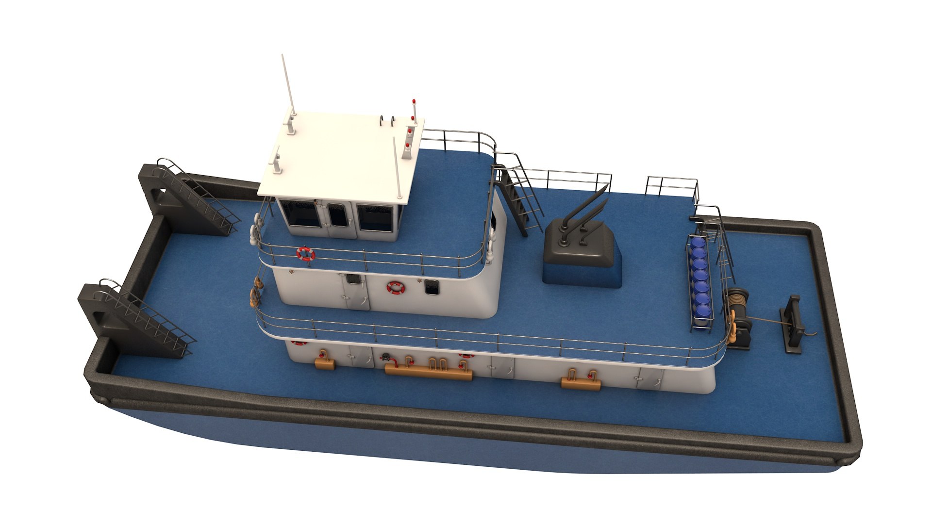Push Boat Ship 3D - TurboSquid 2006530