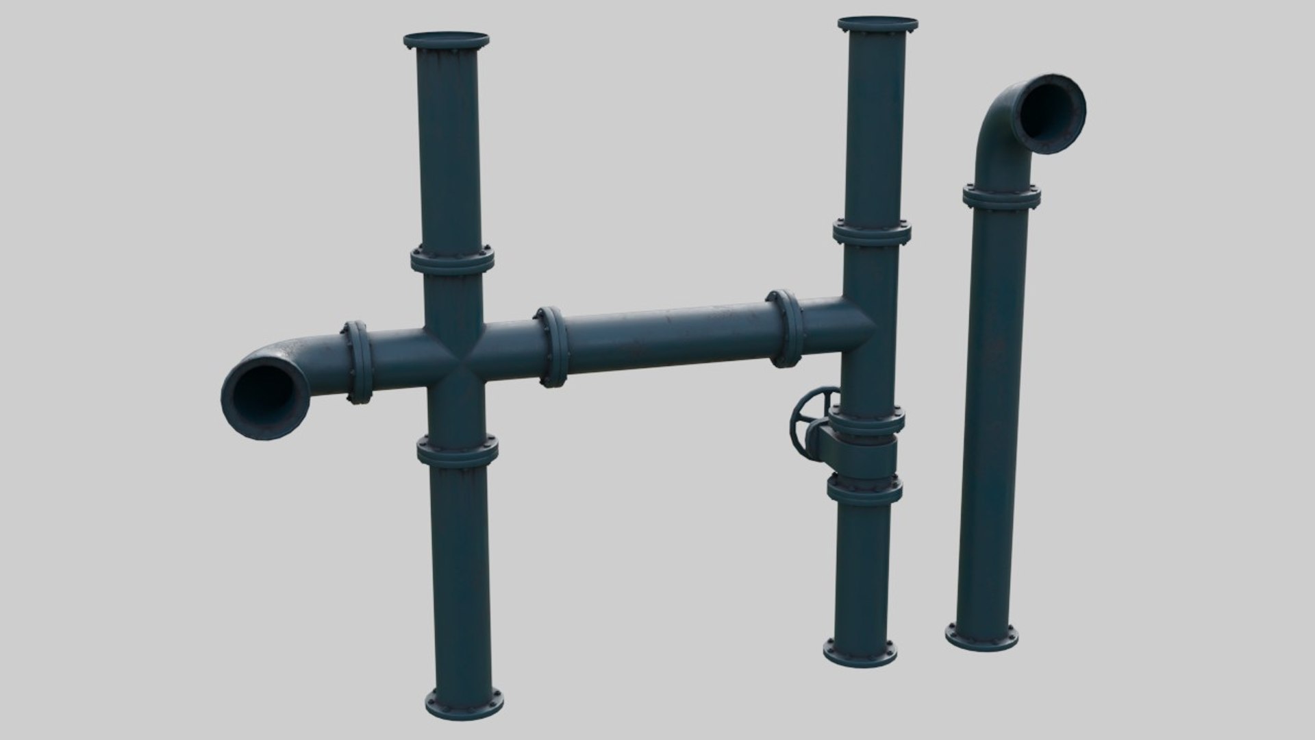 3D industrial pipes 1b model - TurboSquid 1234461