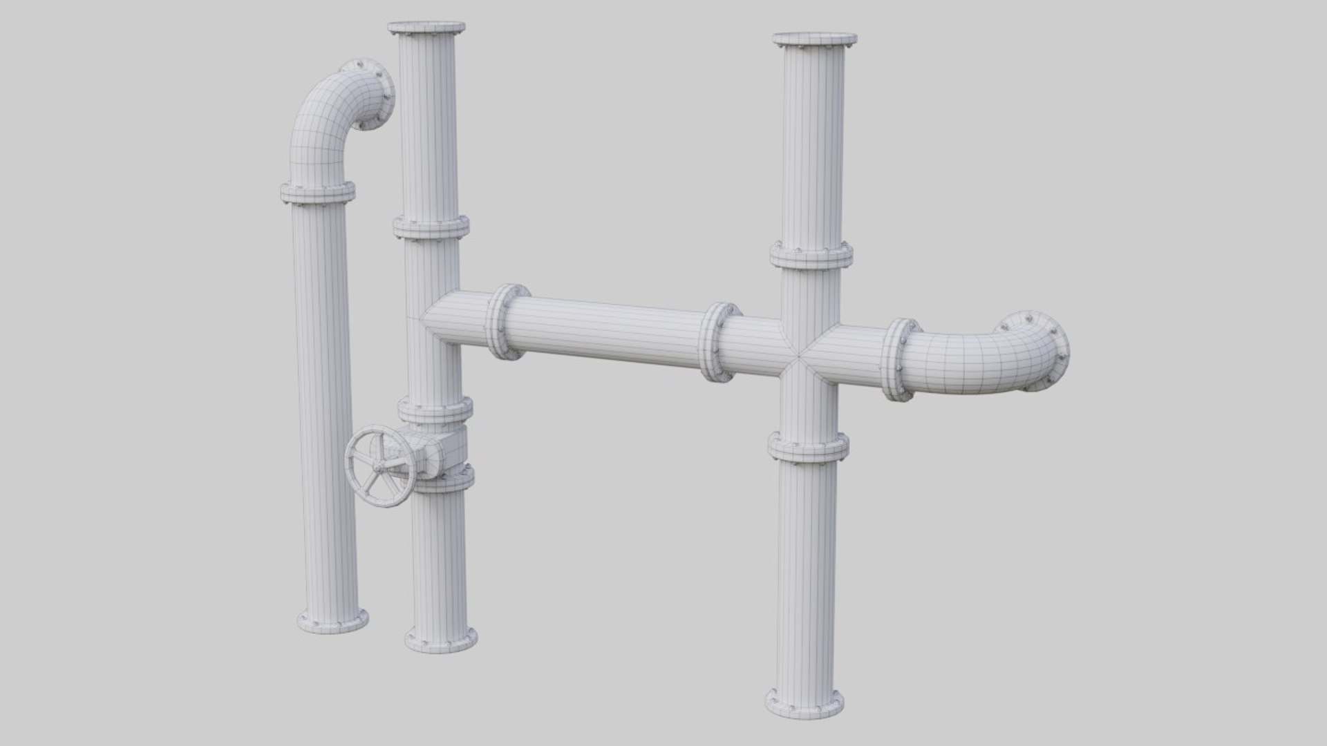 3D industrial pipes 1b model - TurboSquid 1234461