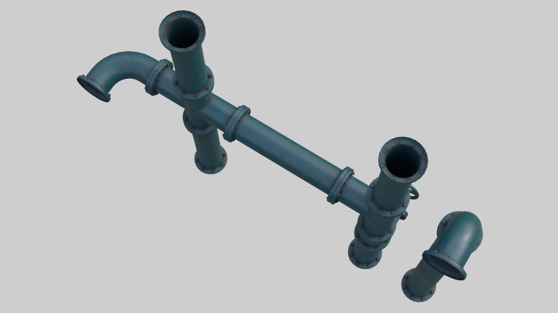 3D industrial pipes 1b model - TurboSquid 1234461