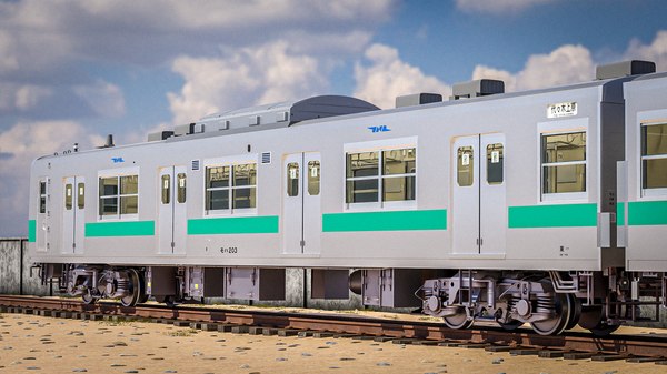 リアルな艤装列車日本の機関車詳細な内装外装常磐線国鉄JR 203系3Dモデル - TurboSquid 2067042