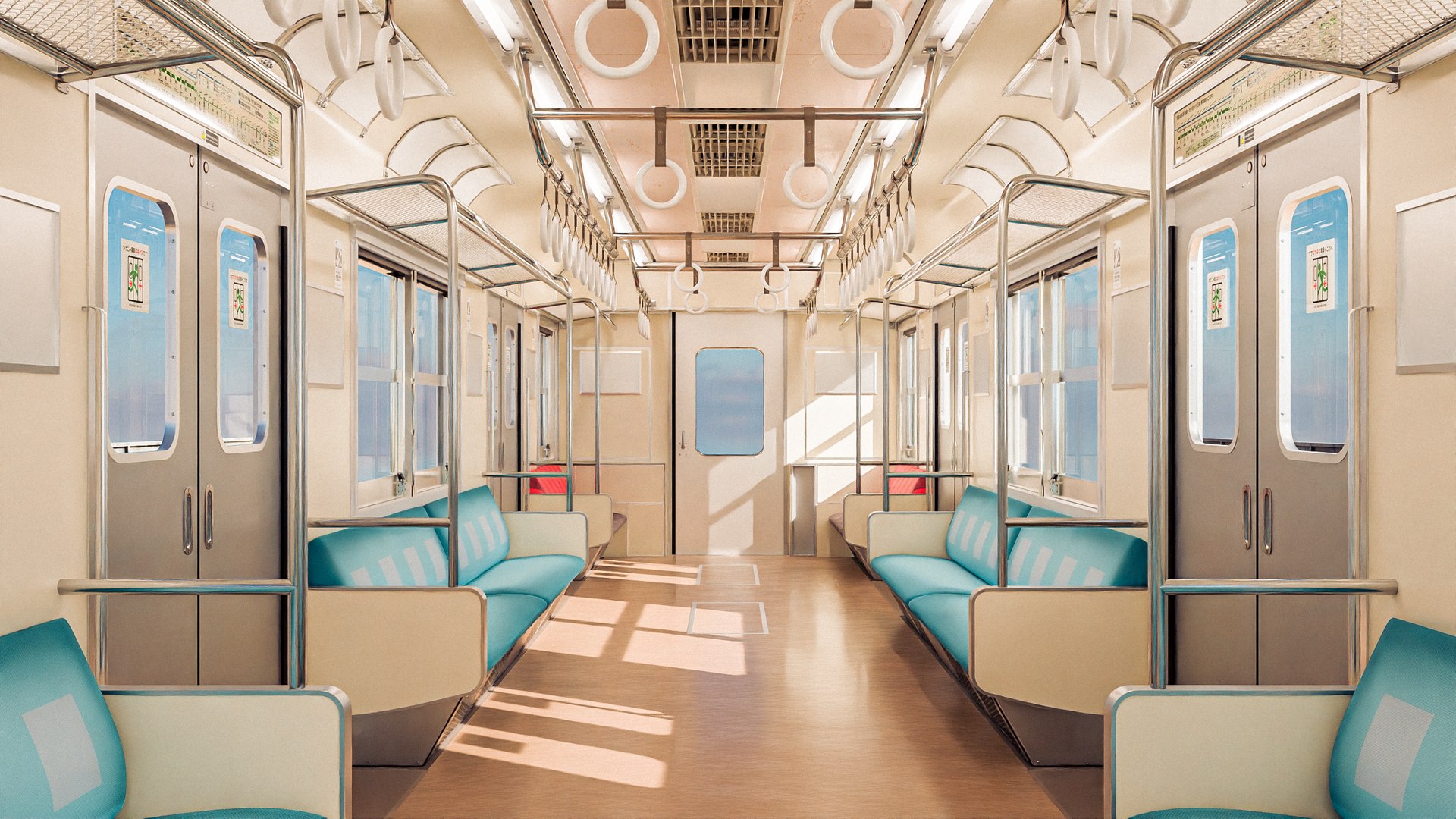 Realistic Rigged Train Japanese Locomotive Detailed Interior Exterior ...