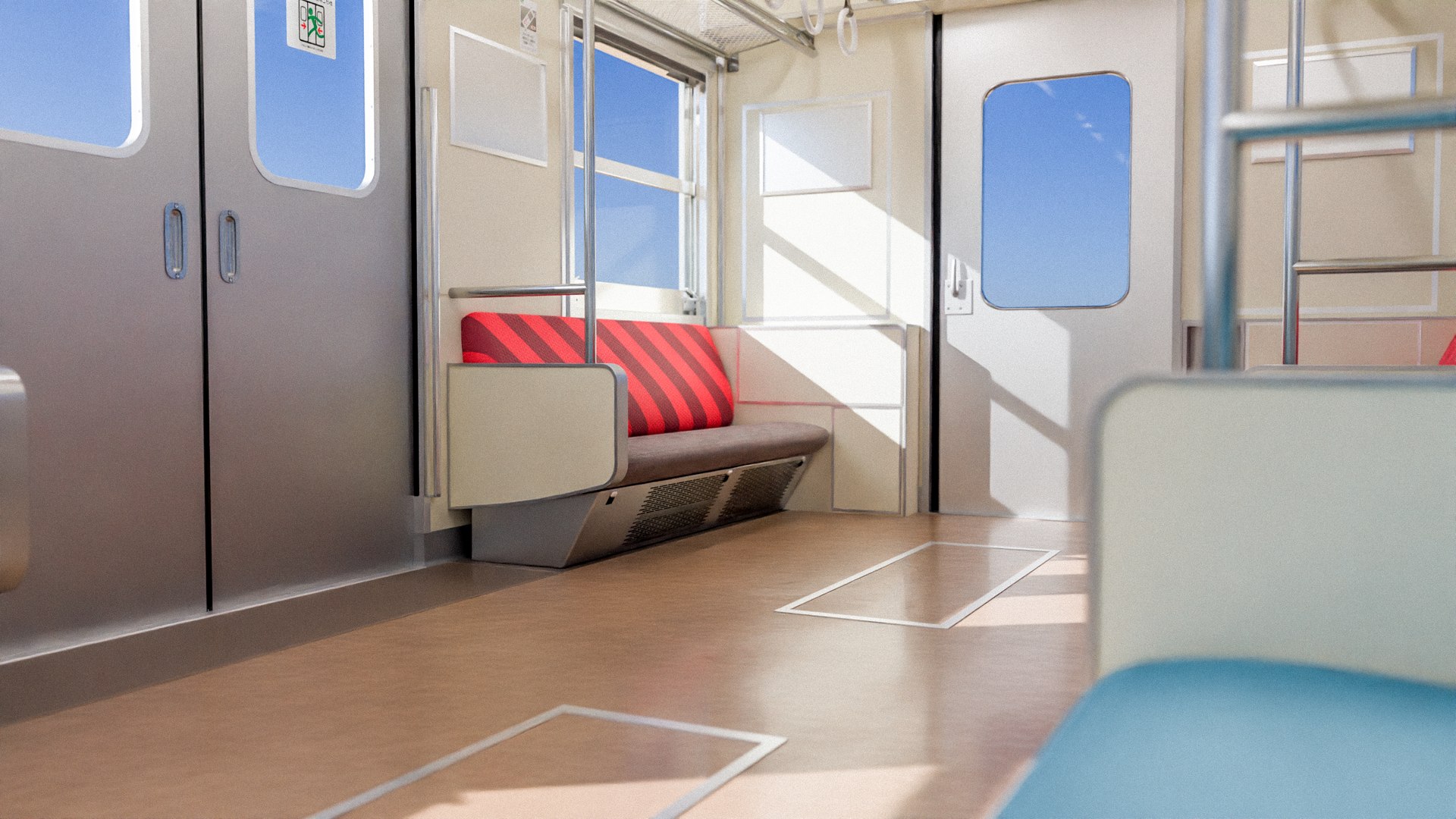 Realistic Rigged Train Japanese Locomotive Detailed Interior Exterior ...
