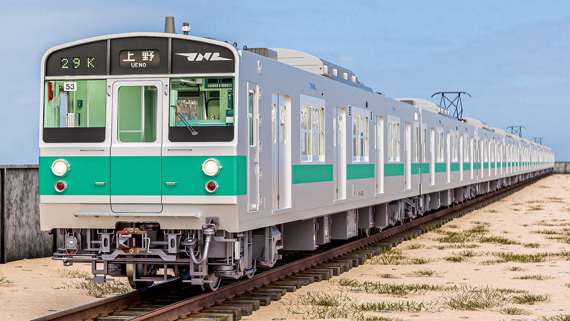 Realistic Rigged Train Japanese Locomotive Detailed Interior Exterior ...