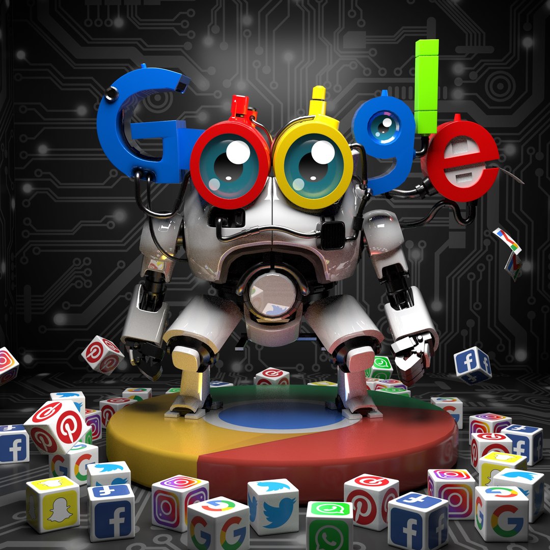3D Google App Cyberpunk Robot 3D Model - TurboSquid 2187297
