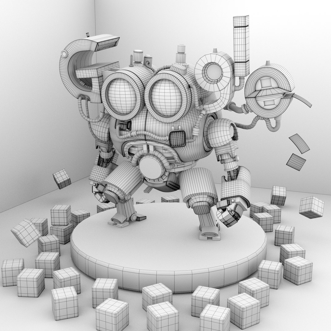 3D Google App Cyberpunk Robot 3D Model - TurboSquid 2187297