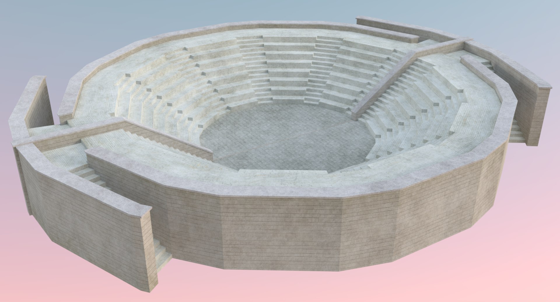 3D Ancient Amphitheatre Model - TurboSquid 1174128