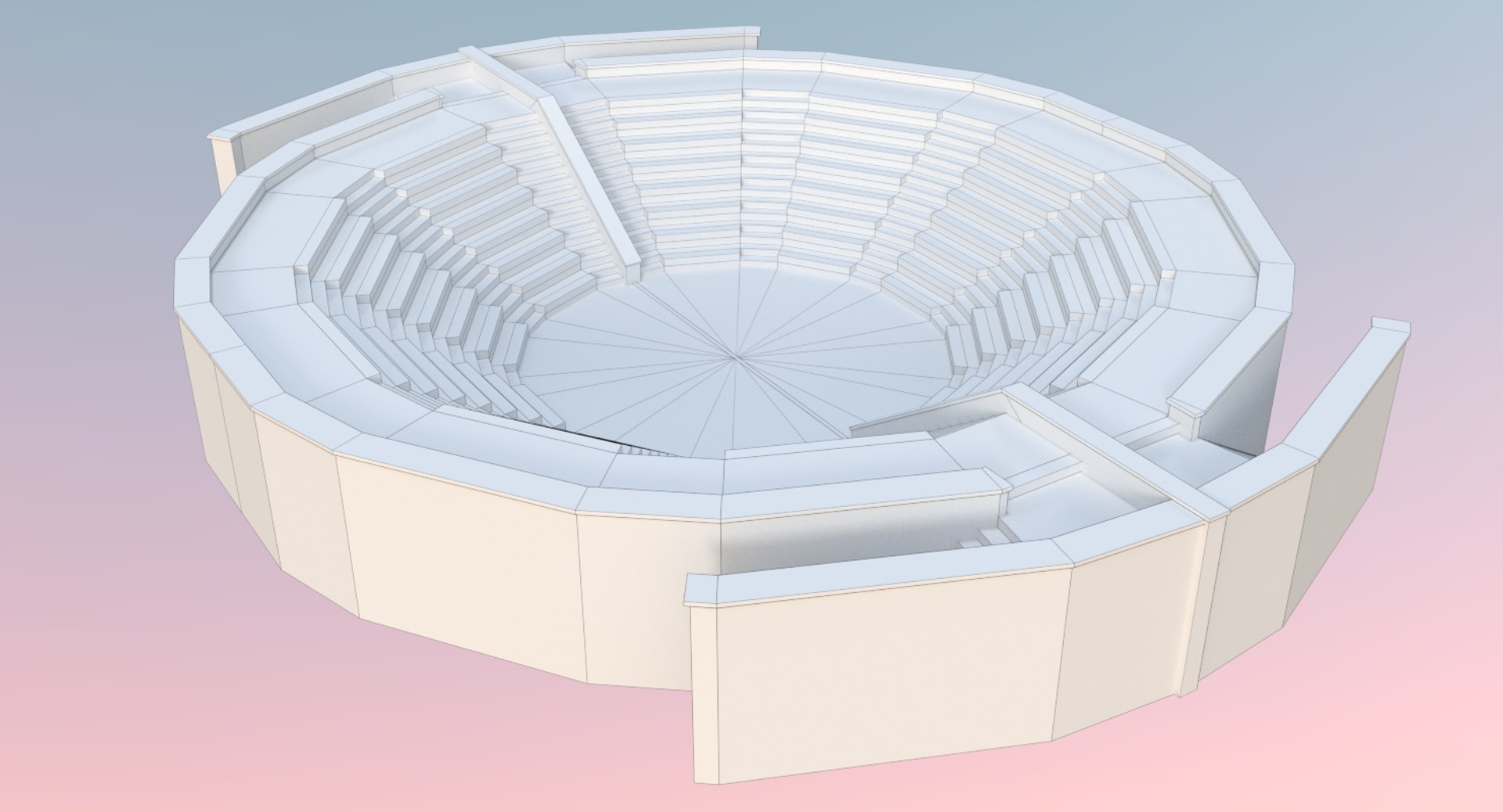 3D Ancient Amphitheatre Model - TurboSquid 1174128