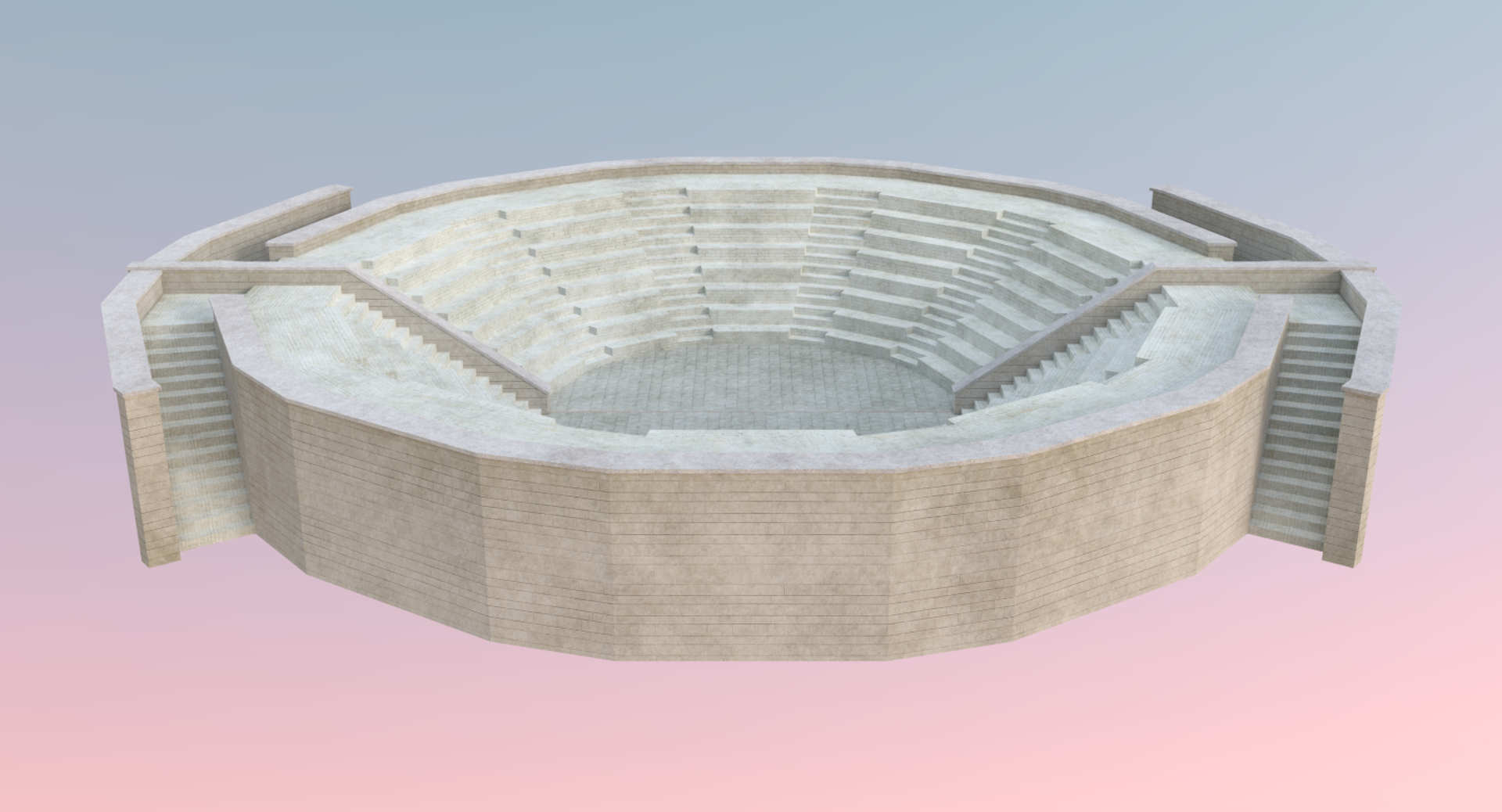 3D Ancient Amphitheatre Model - TurboSquid 1174128