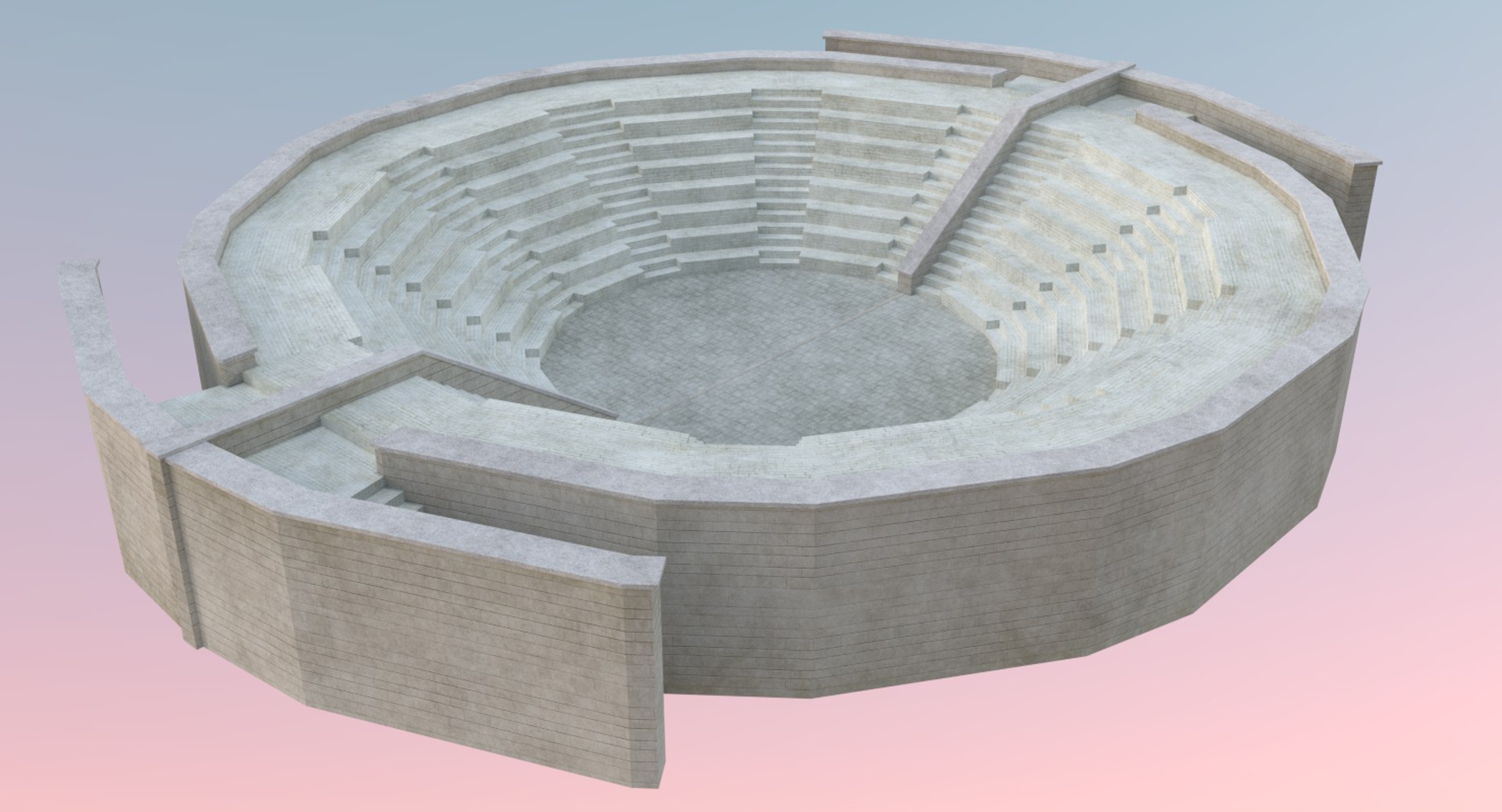 3D Ancient Amphitheatre Model - TurboSquid 1174128