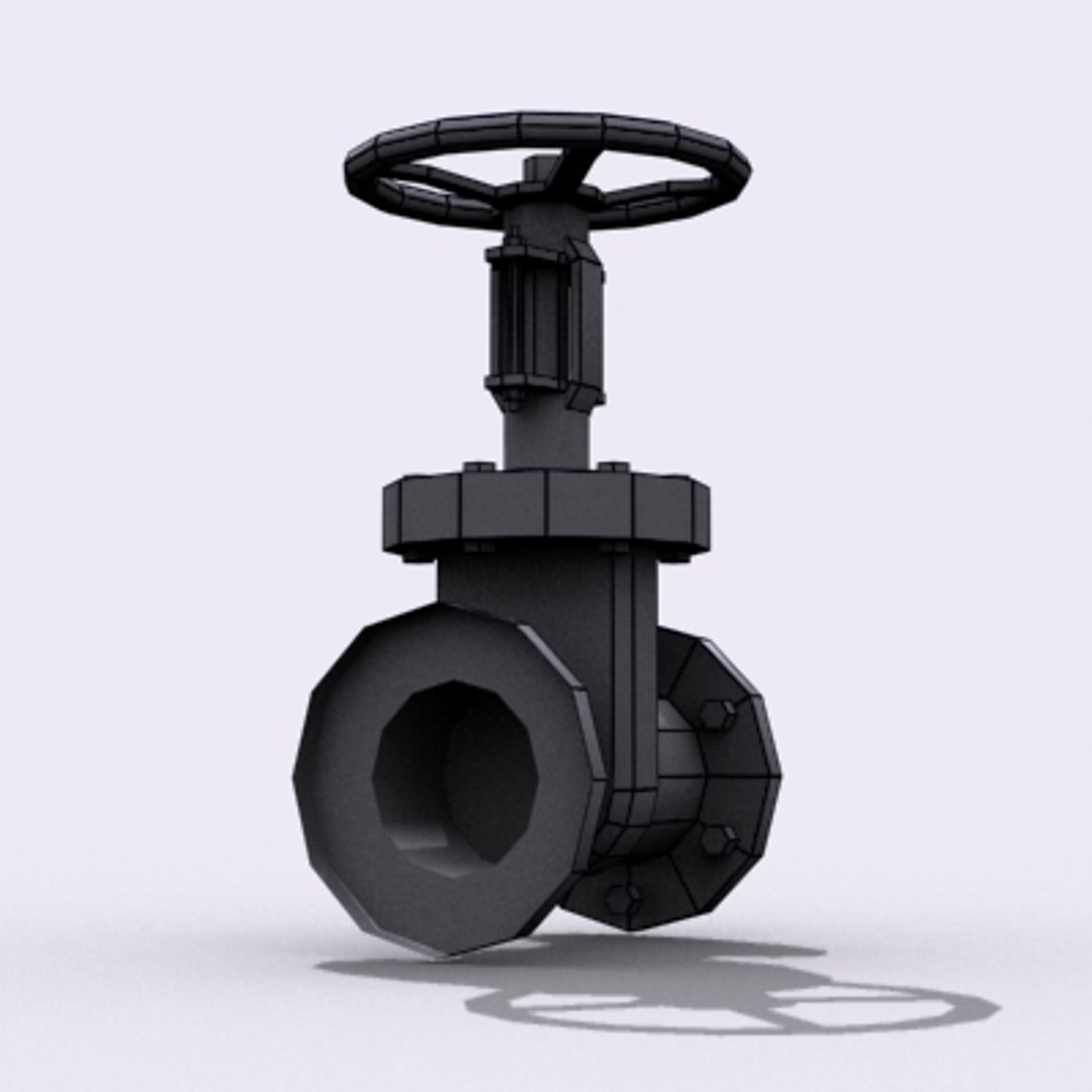 Low-poly Gas Valve 3d Model