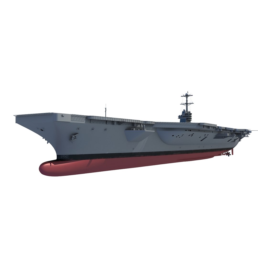 uss gerald r f 3d model