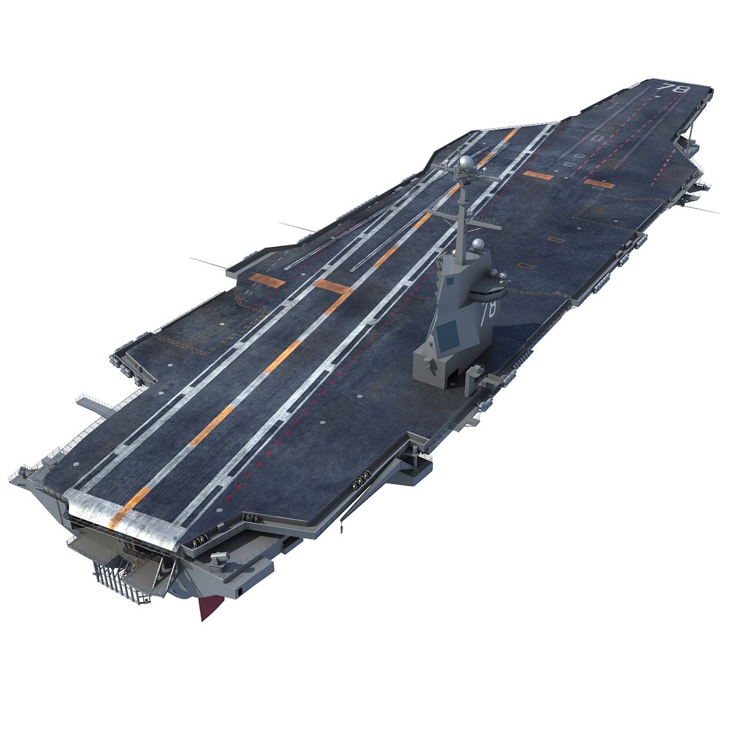 uss gerald r f 3d model