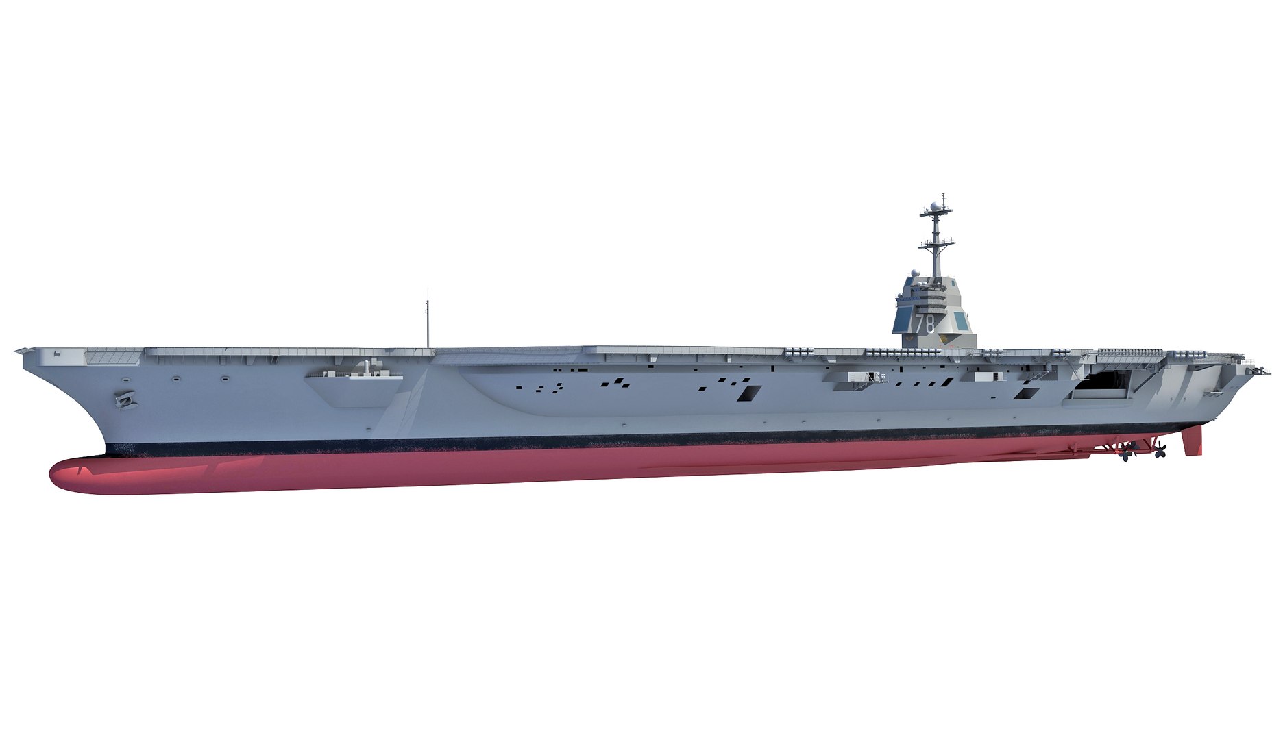 uss gerald r f 3d model