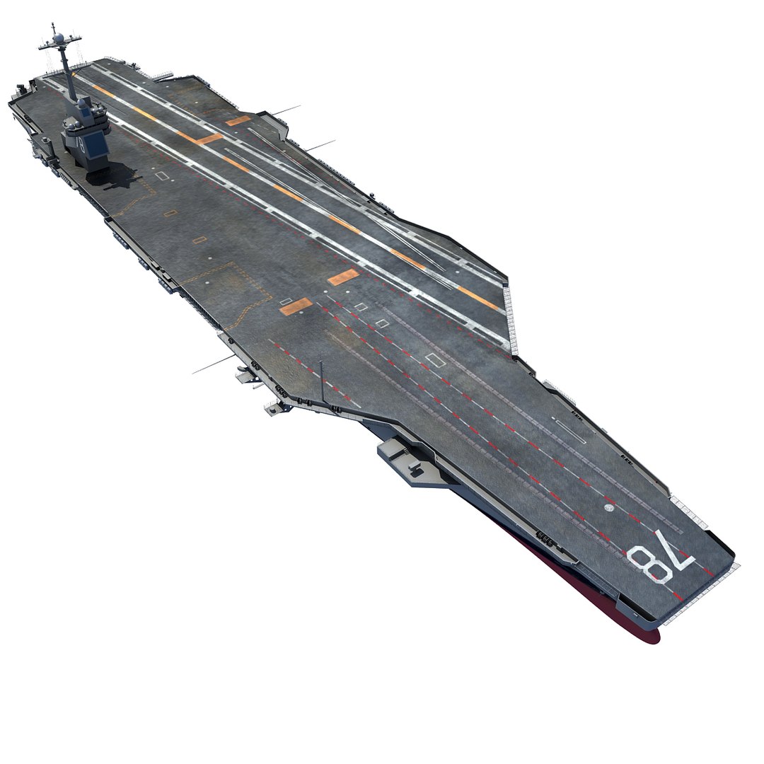 uss gerald r f 3d model