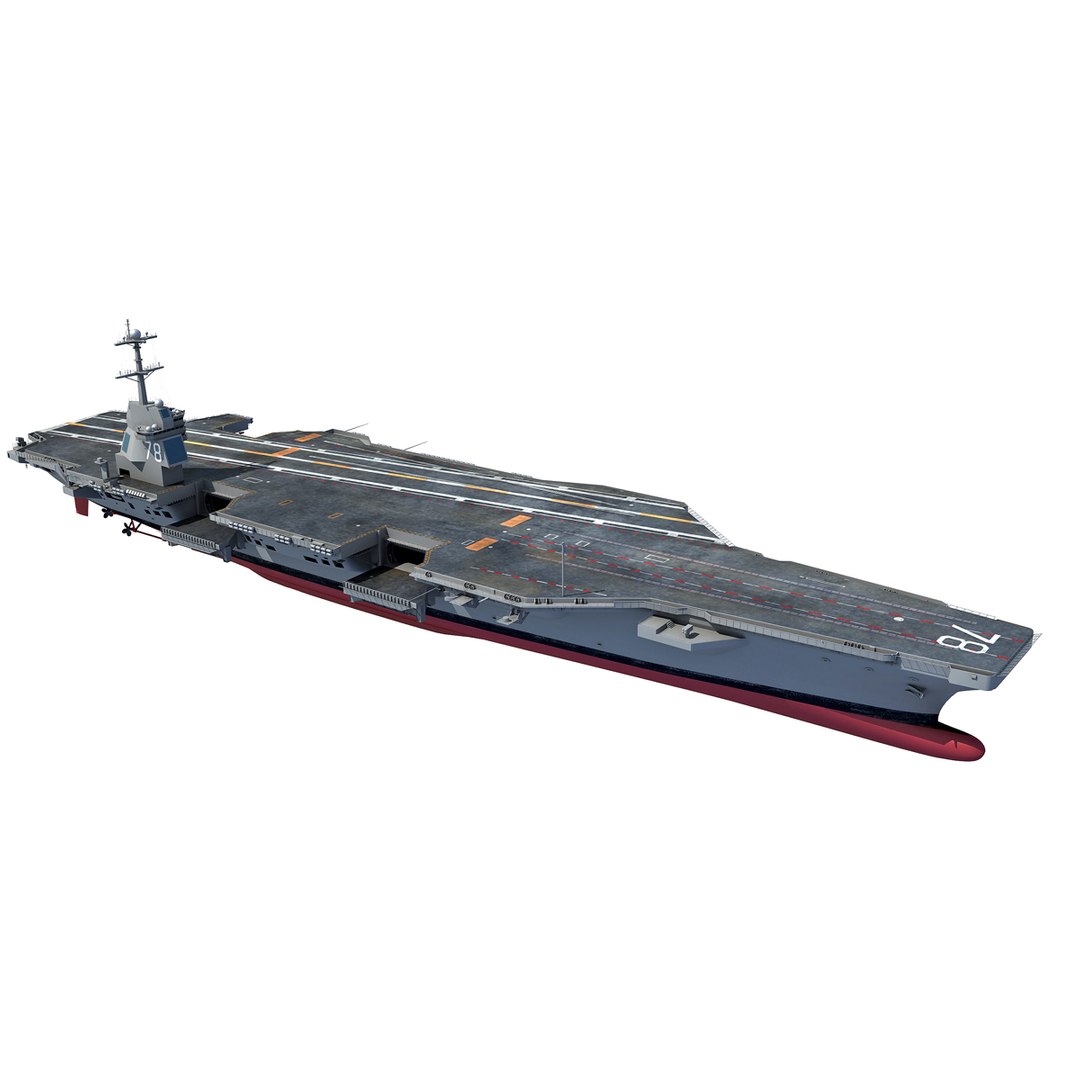 uss gerald r f 3d model